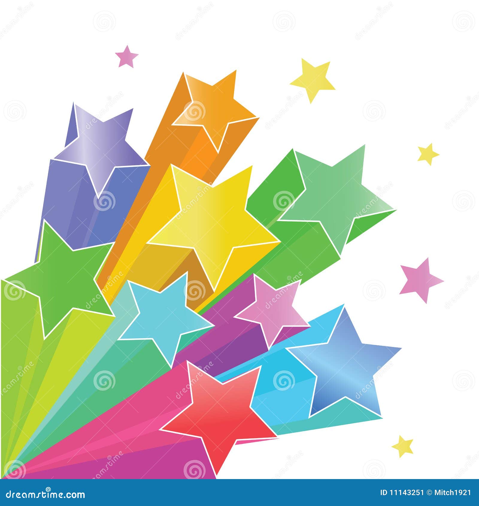 Estrelas do arco-íris ilustração do vetor. Ilustração de comemore ...