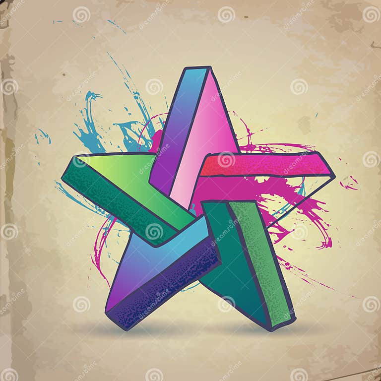 Estrella abstracta stock de ilustración. Ilustración de estrella - 58026319