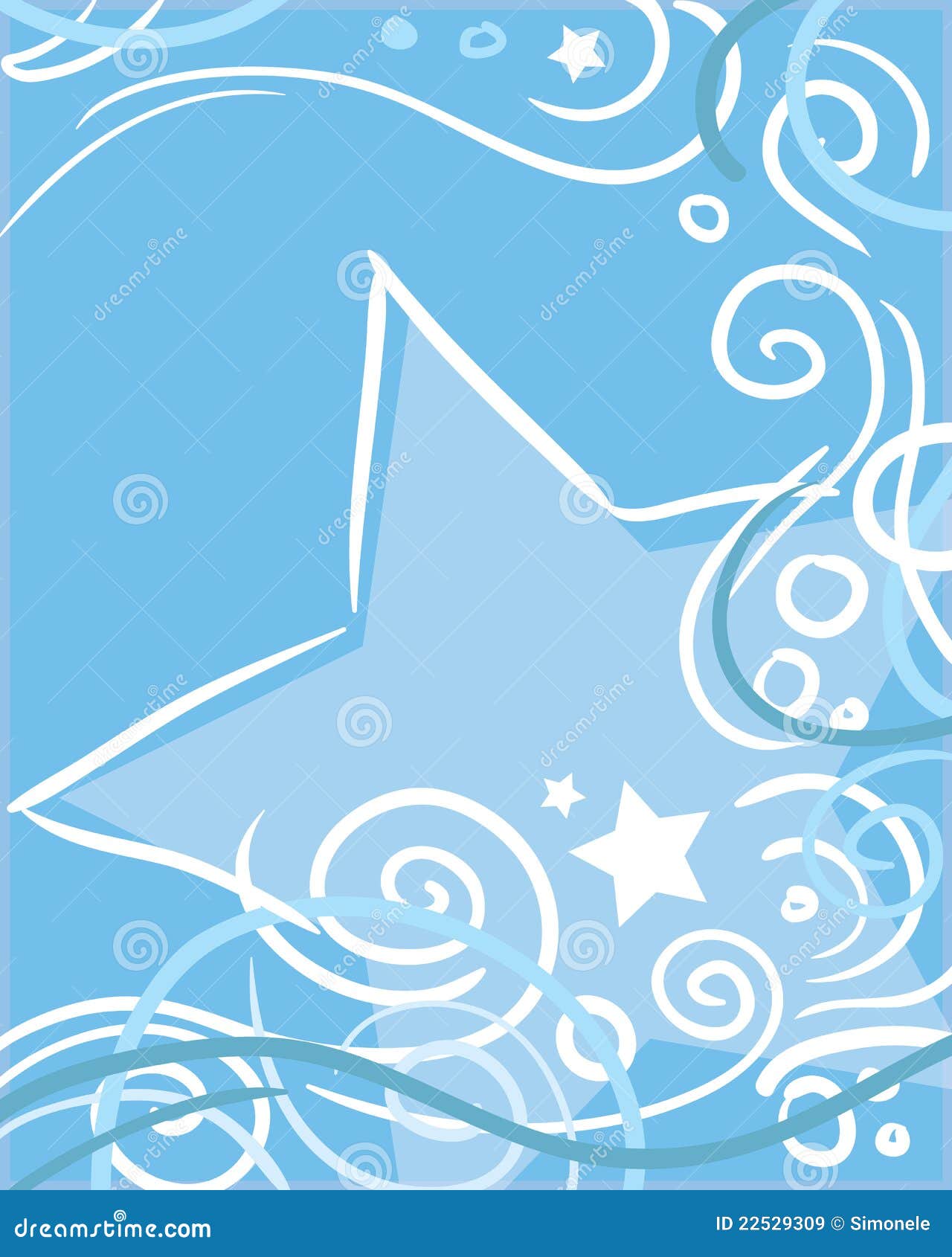 Estrella azul ilustración del vector. Ilustración de estrella - 22529309