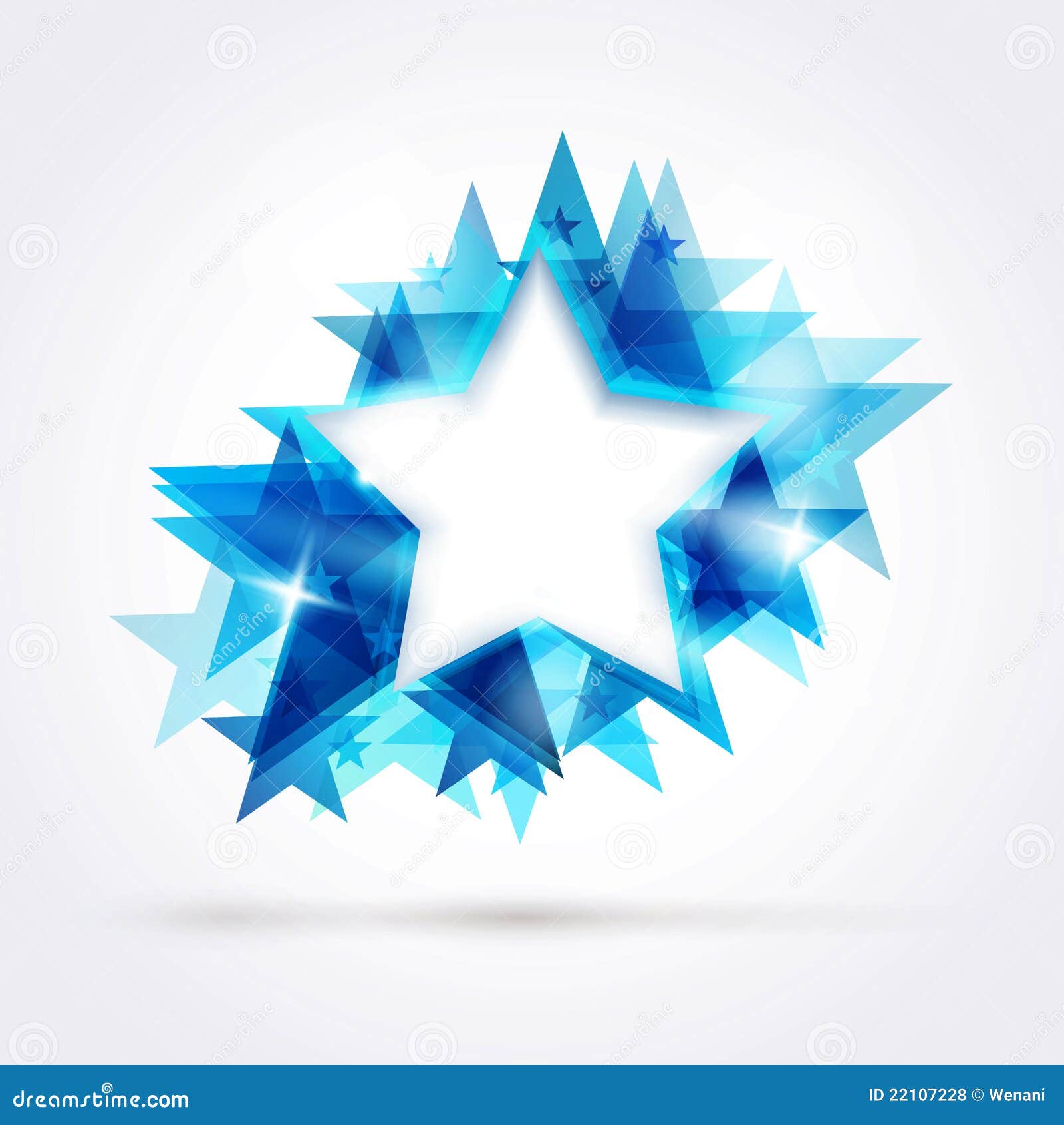 Estrella azul abstracta ilustración del vector. Ilustración de ...