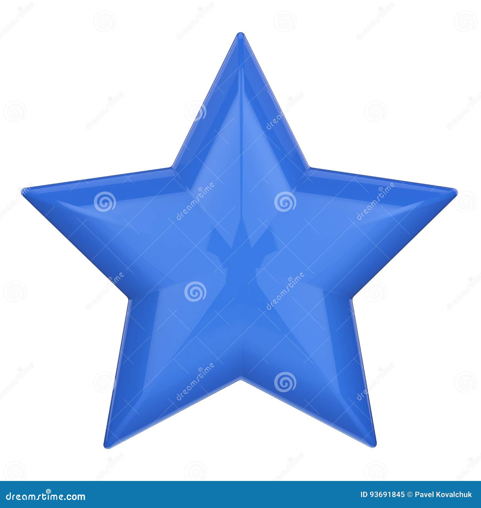 Estrella Azul Del Ejemplo 3D Stock de ilustración - Ilustración de ...