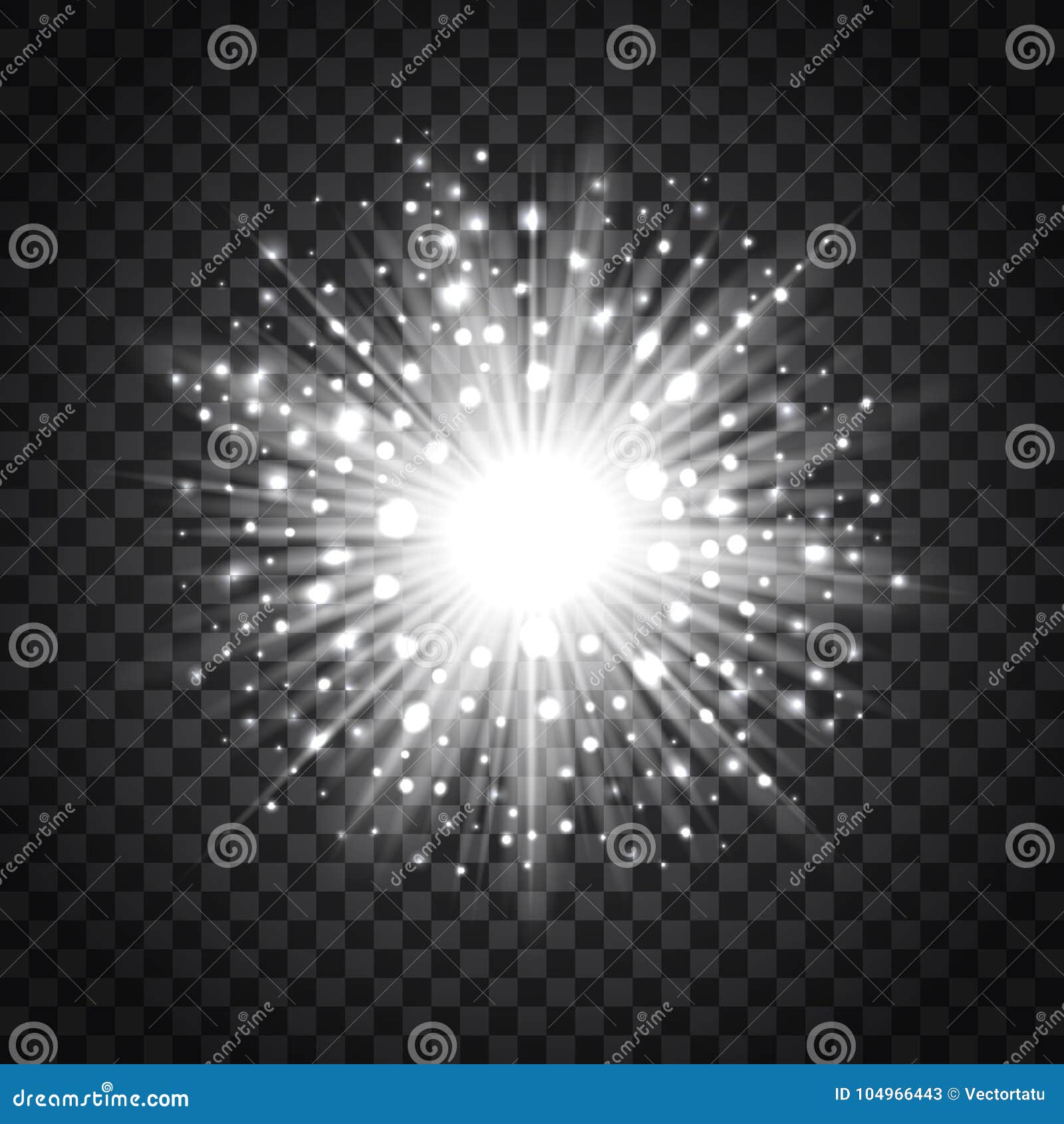 Estrella De Destello En Fondo Transparente Ilustración del Vector ...