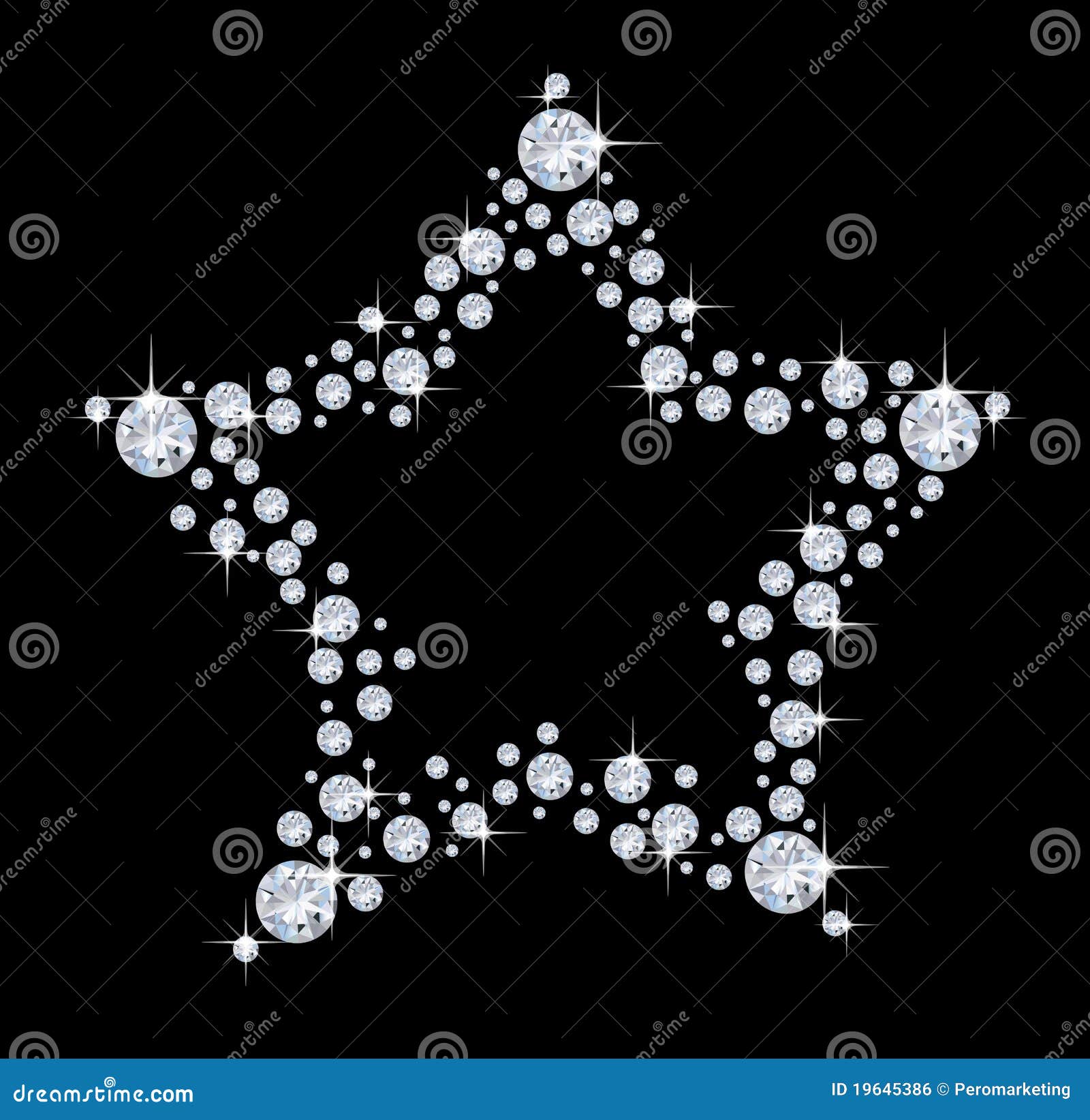 Estrella del diamante stock de ilustración. Ilustración de arte - 19645386