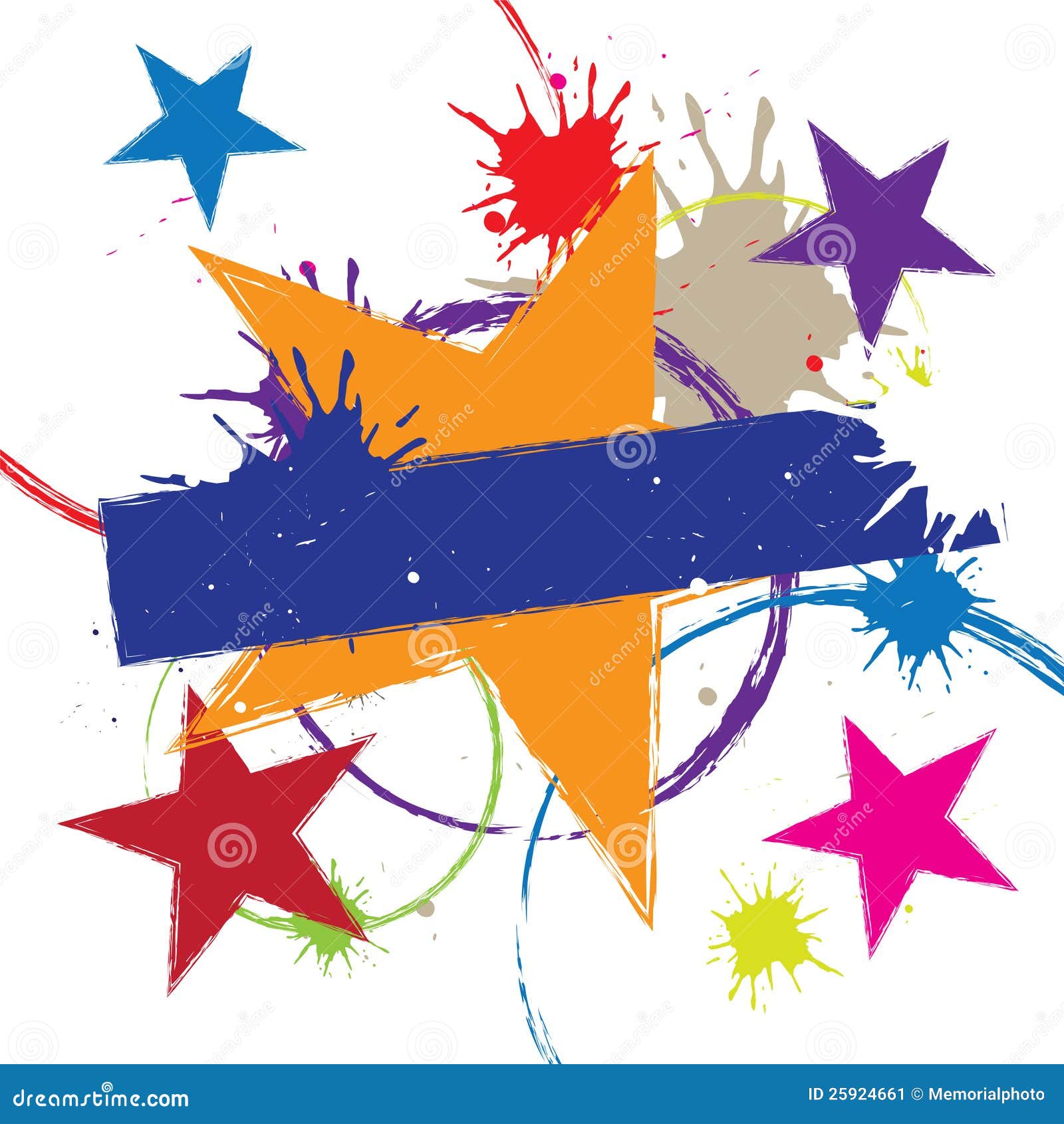 Estrella Del Grunge Del Color Ilustración del Vector - Ilustración de ...