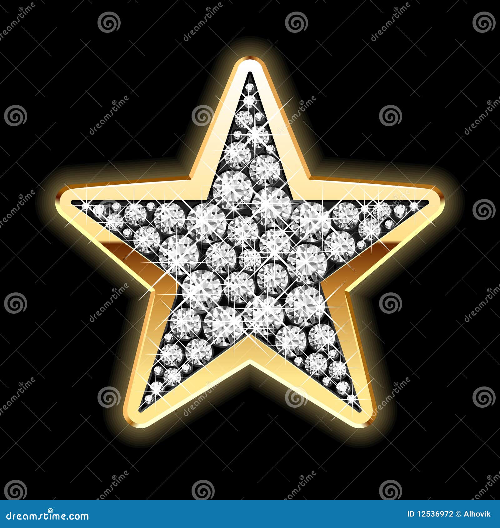 Estrella En Diamantes. Vector Detallado. Ilustración del Vector ...