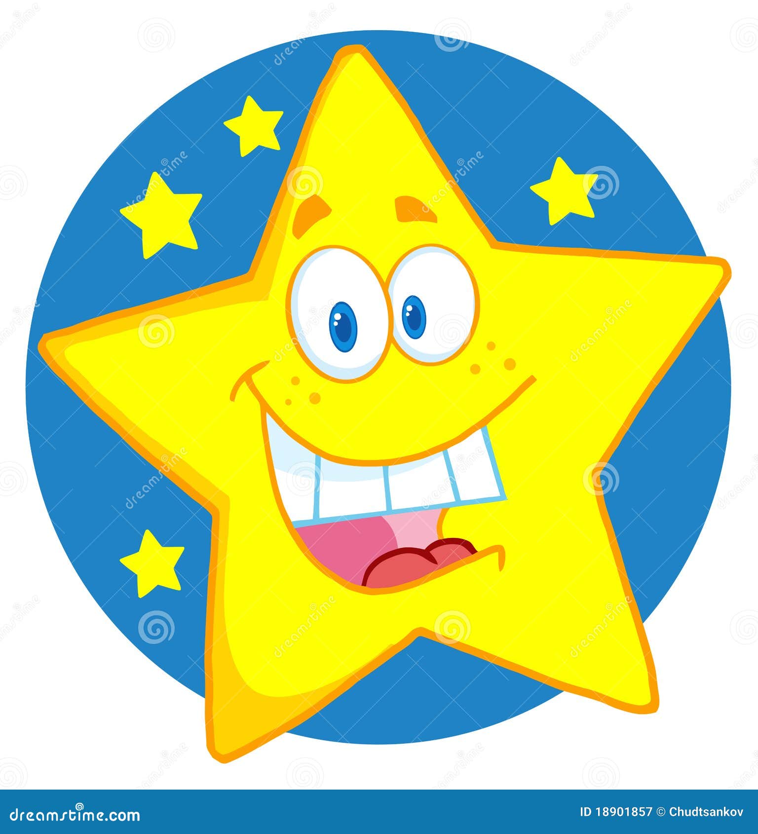 Estrella feliz ilustración del vector. Ilustración de color - 18901857