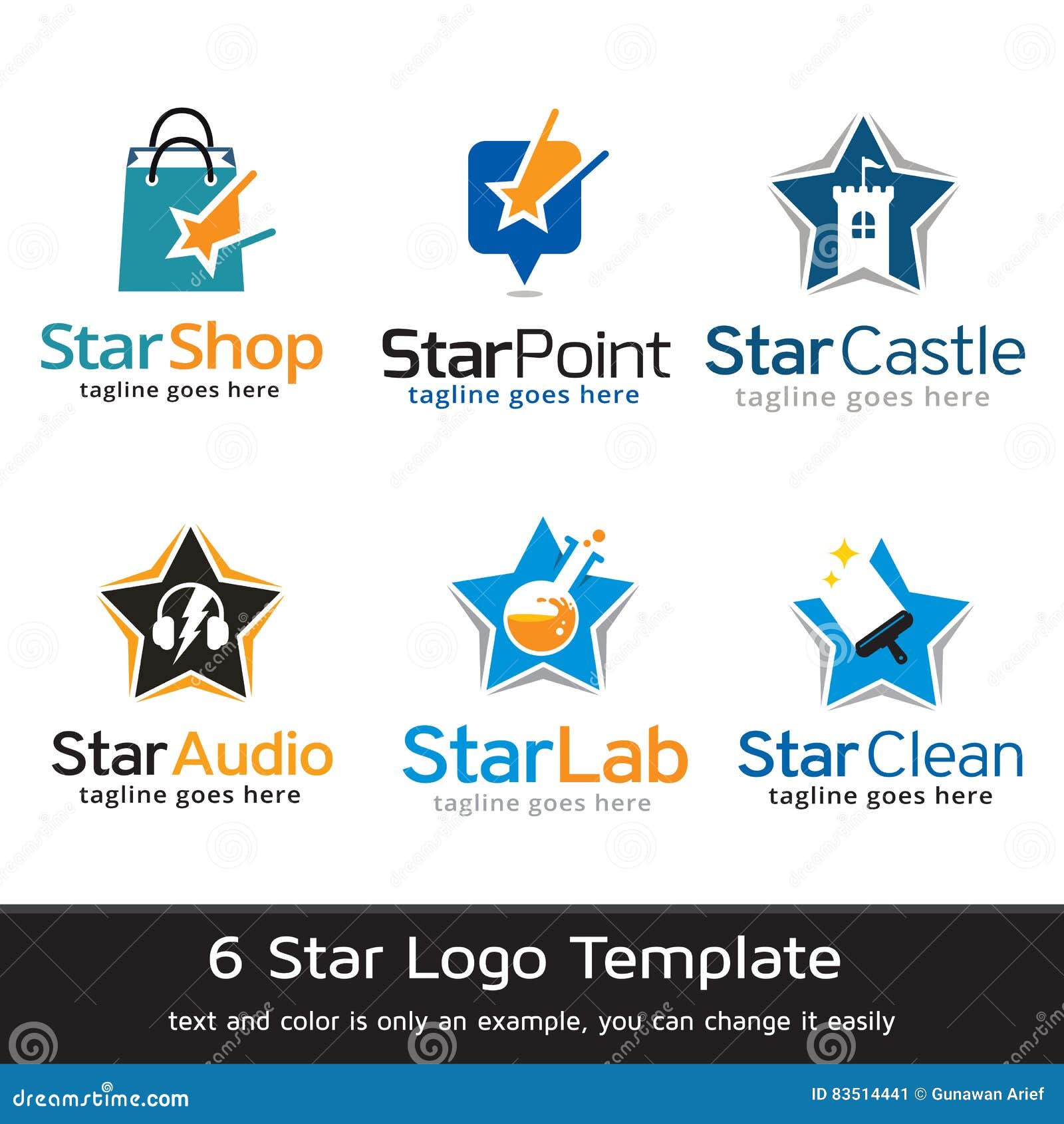 Estrella Logo Template Design Vector Ilustración del Vector ...