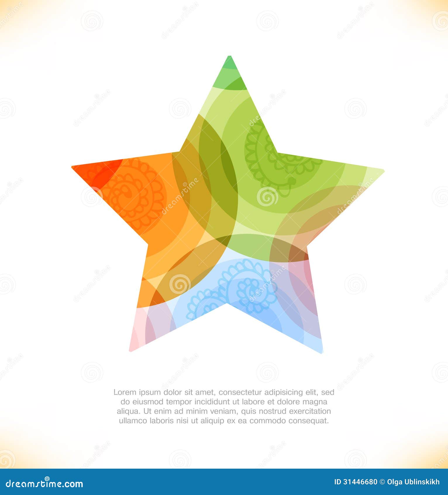 Estrella Multicolora Del Vector Ilustración del Vector - Ilustración de ...