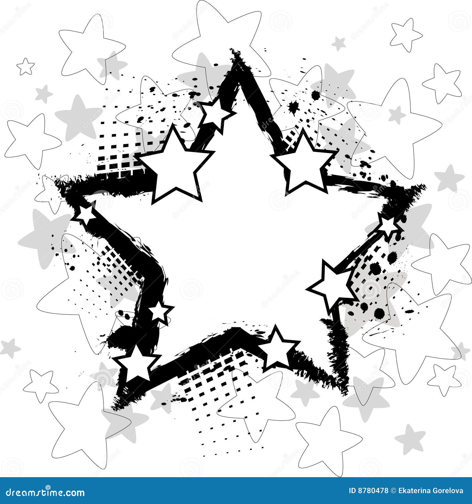 Estrella negra ilustración del vector. Ilustración de concepto - 8780478