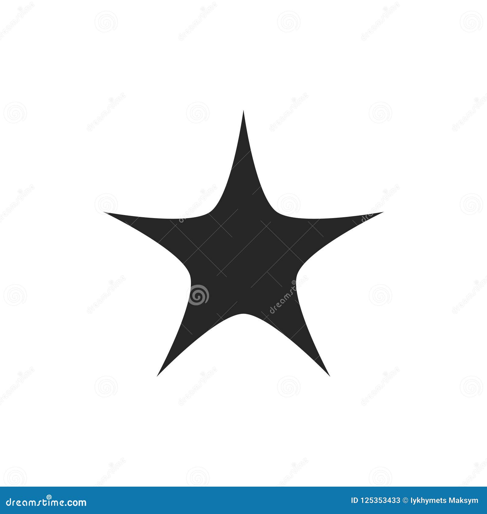 Estrella Negra - Icono Del Vector Ilustración del Vector - Ilustración ...