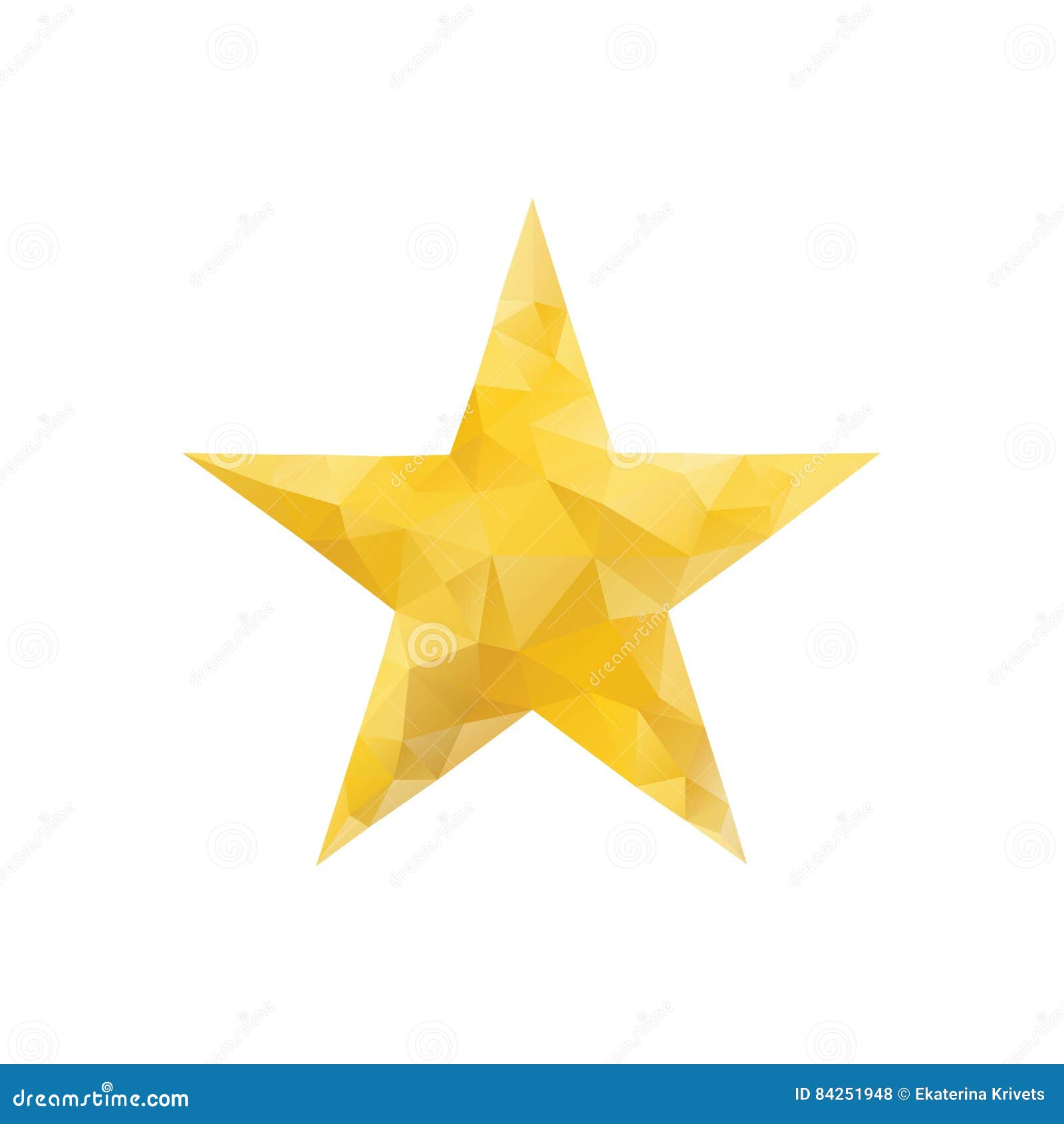Estrella Poligonal Del Oro Aislada Stock de ilustración - Ilustración ...