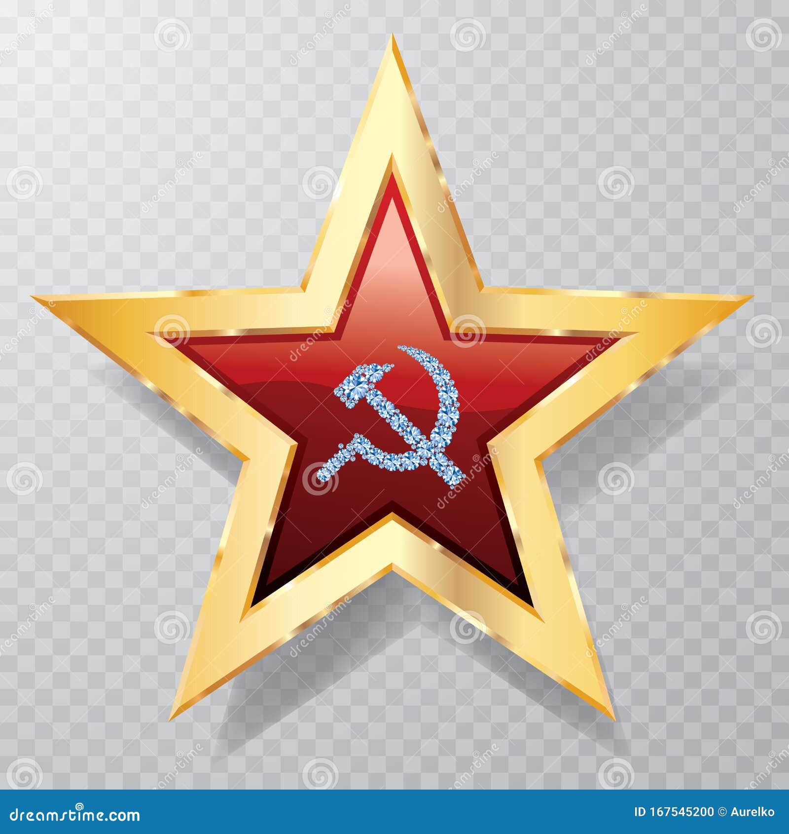 Estrella Roja Del Oro Comunista Ilustración Del Vector Ilustración De