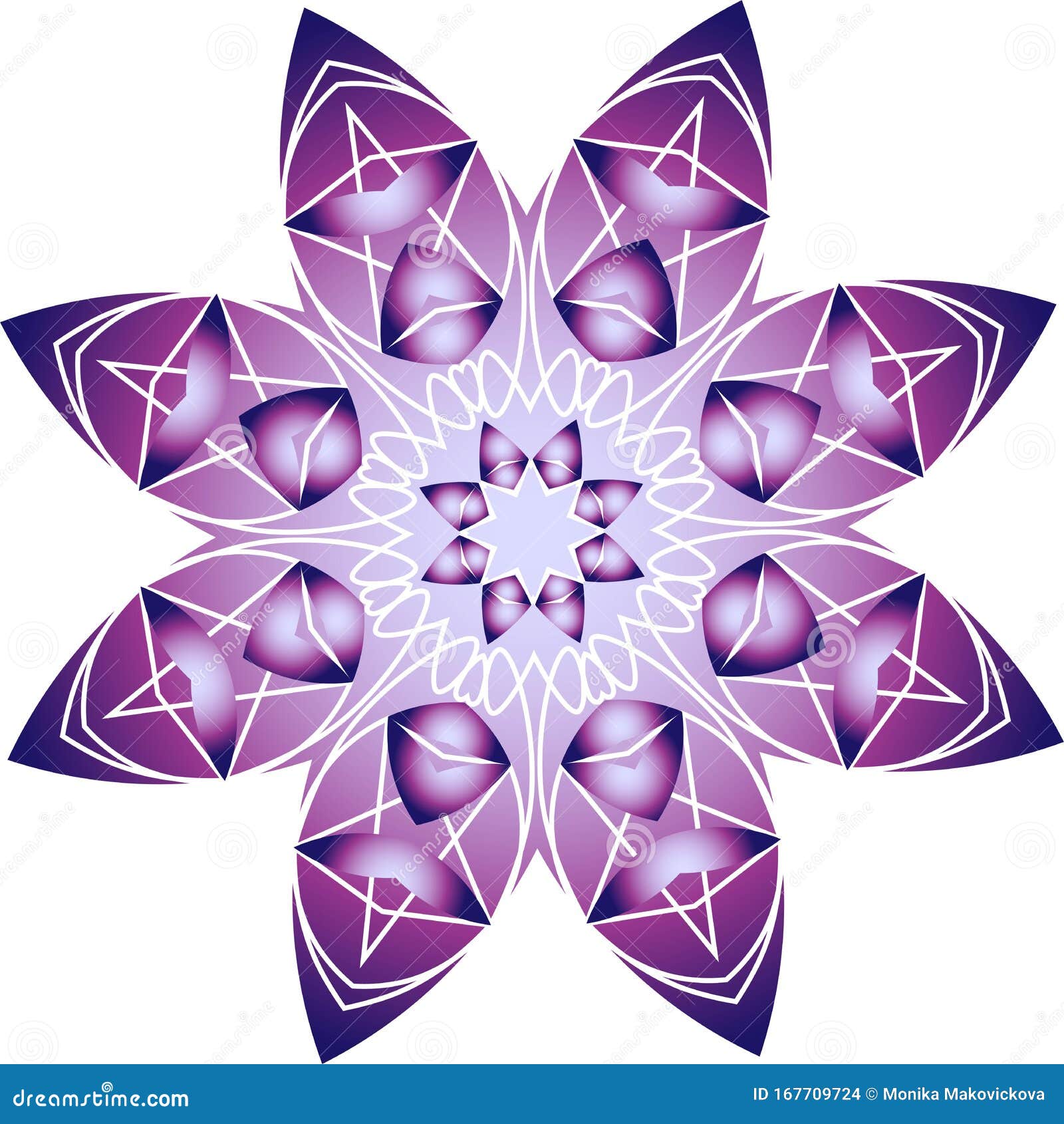 Estrella violeta y blanca ilustración del vector. Ilustración de ...