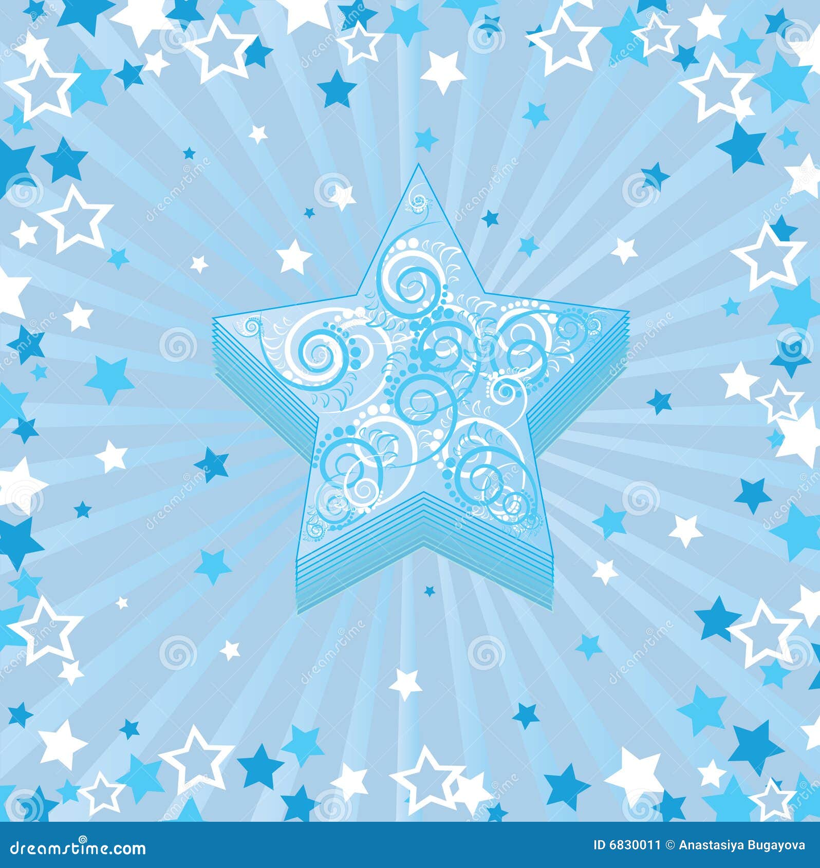 Estrellas Azules De La Navidad Ilustración del Vector - Ilustración de ...