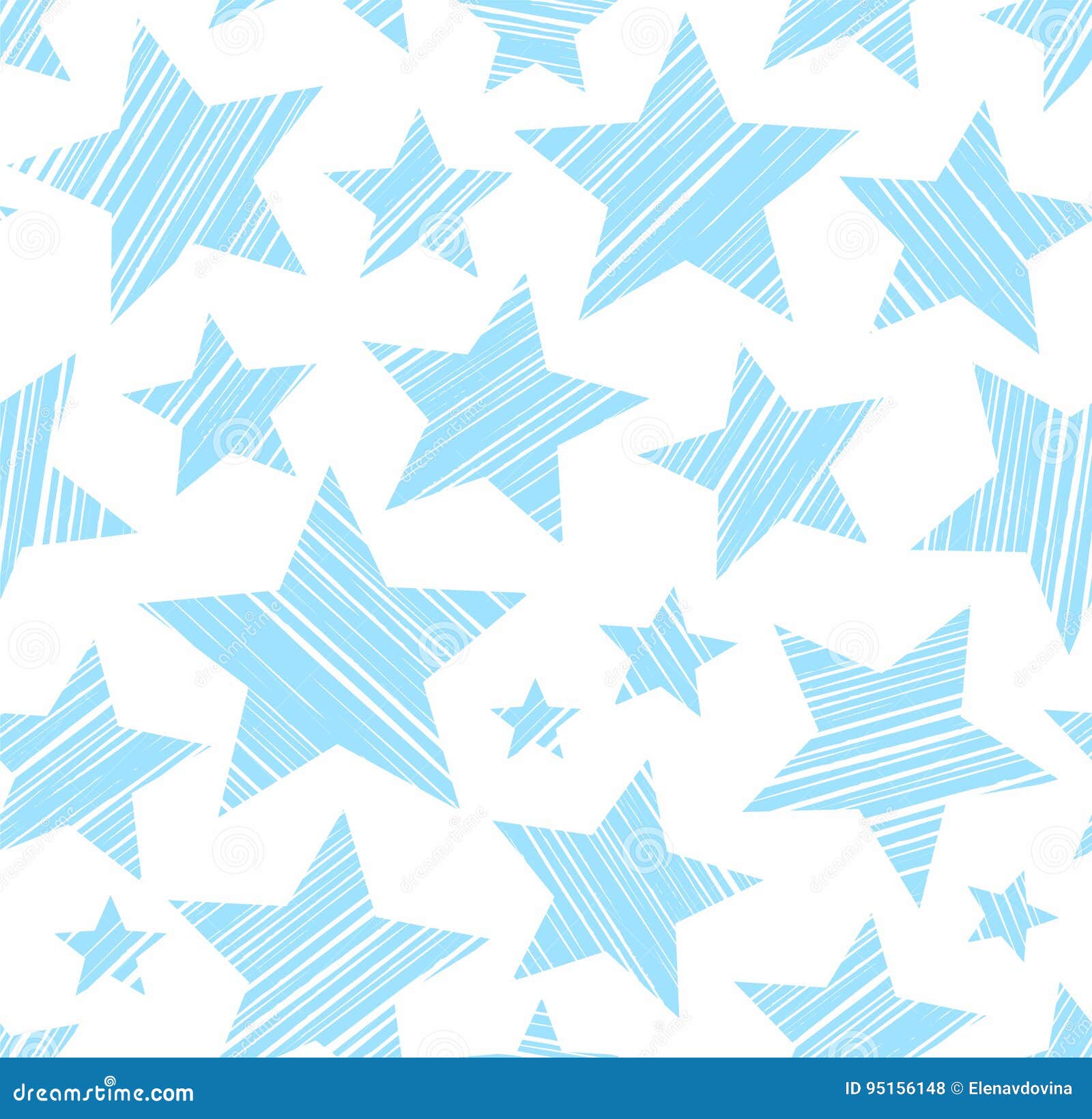 Estrellas Azules, Fondo Blanco, Inconsútil, Vector Ilustración del ...