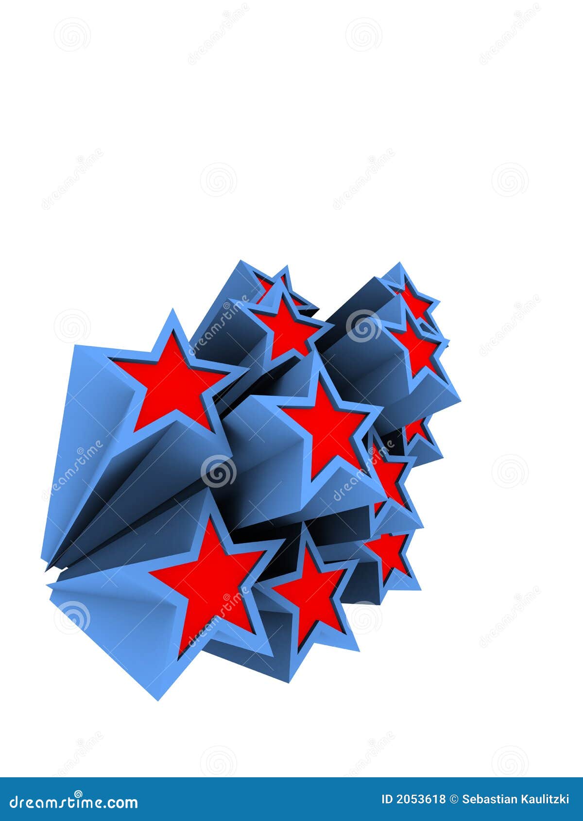 Estrellas azules y rojas stock de ilustración. Ilustración de rojo ...