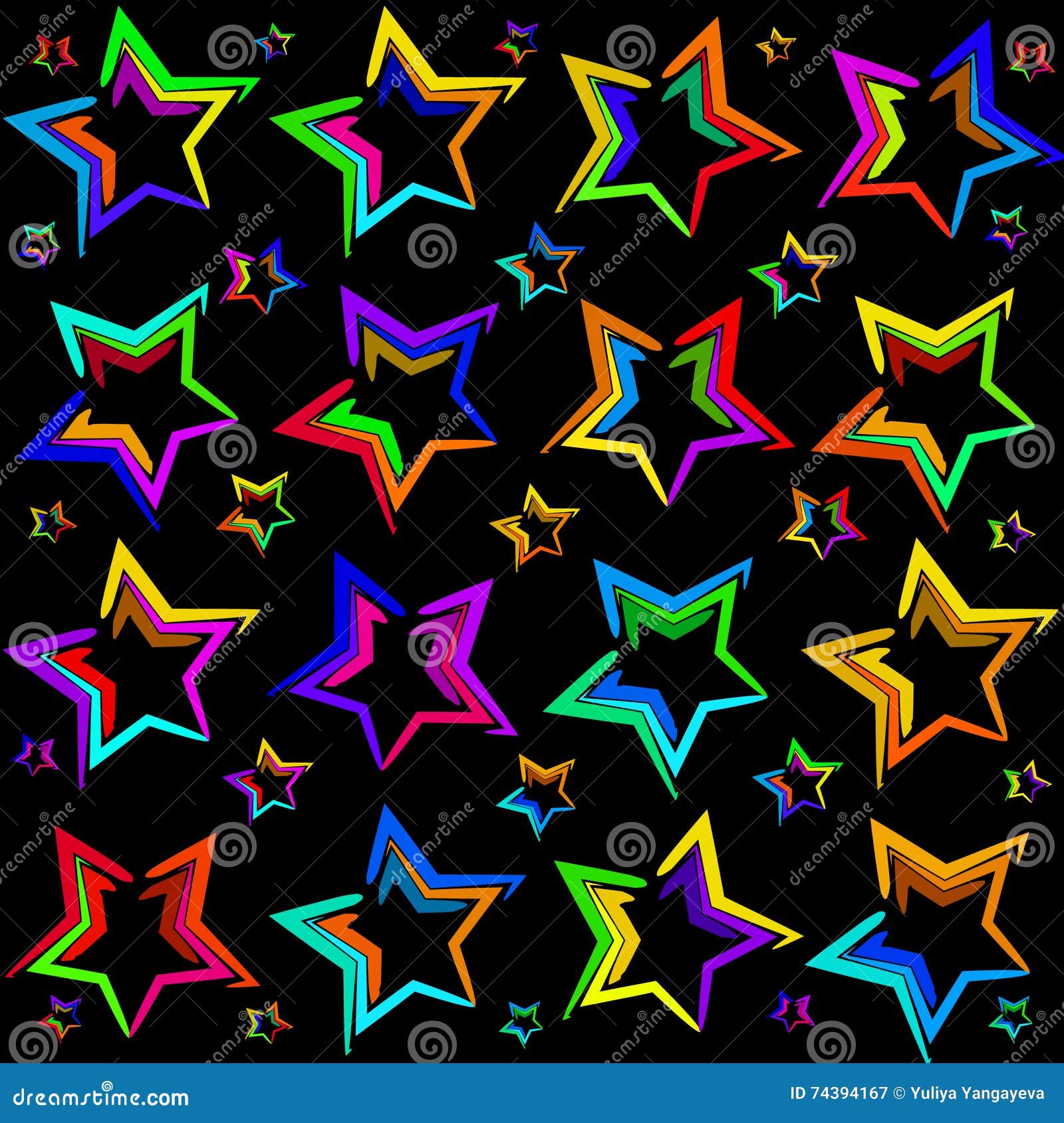 Estrellas Brillantes De Neón Ilustración del Vector - Ilustración de ...