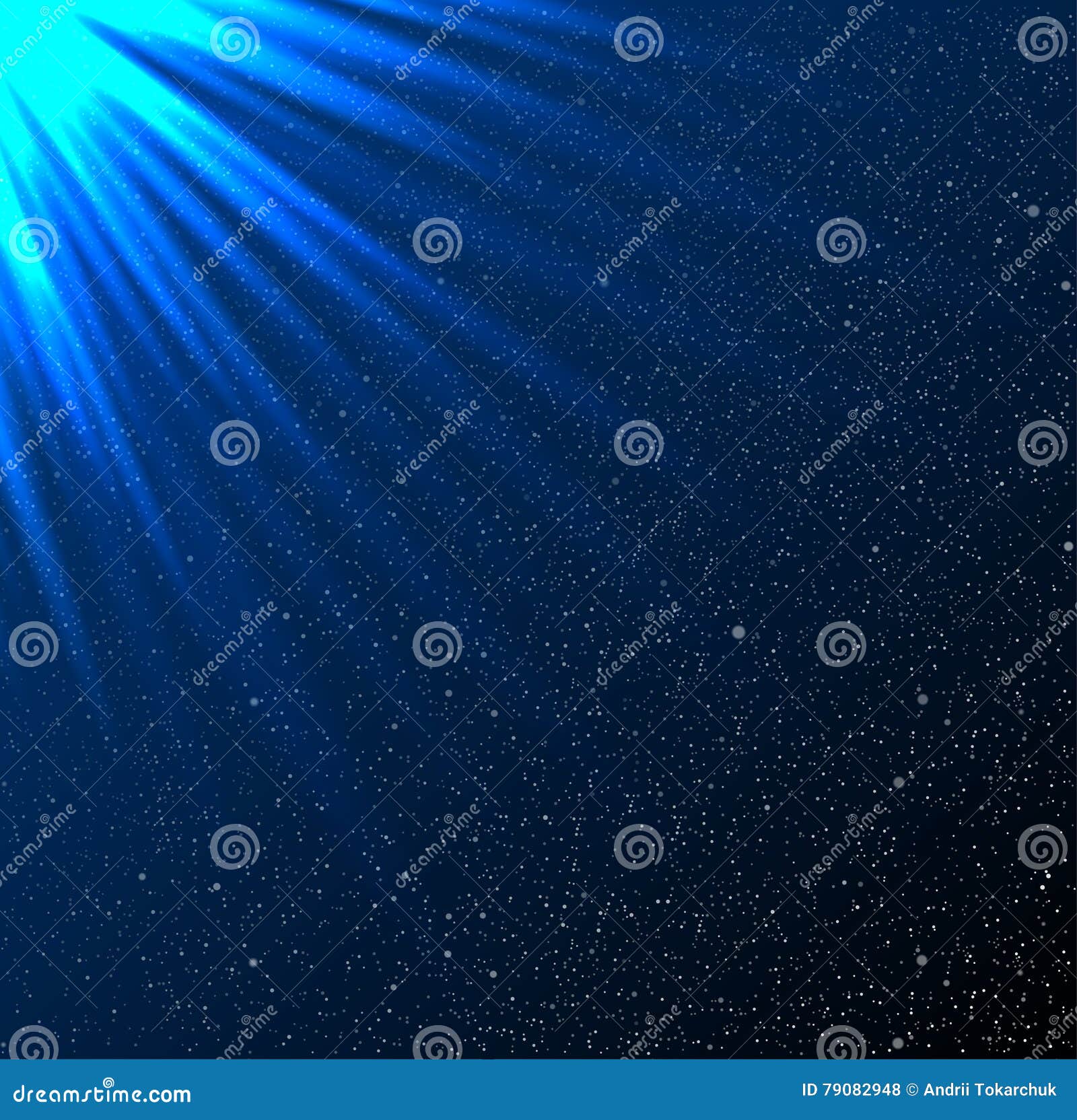 Estrellas, Cielo, Noche Rayos Azules Fulgor Stock de ilustración ...