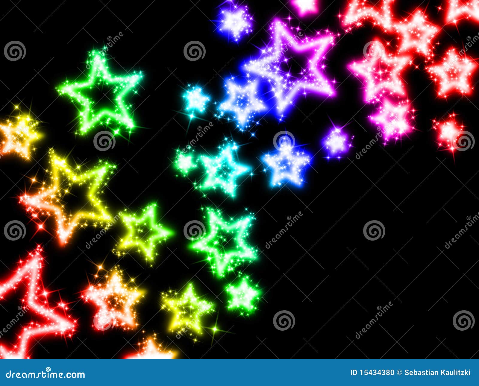 Estrellas coloridas stock de ilustración. Ilustración de reluciente ...