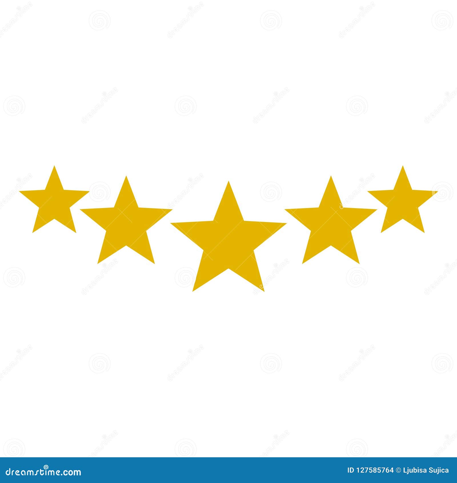 5 Estrellas Concepto, Icono De Cinco Estrellas Del Oro Ilustración del ...
