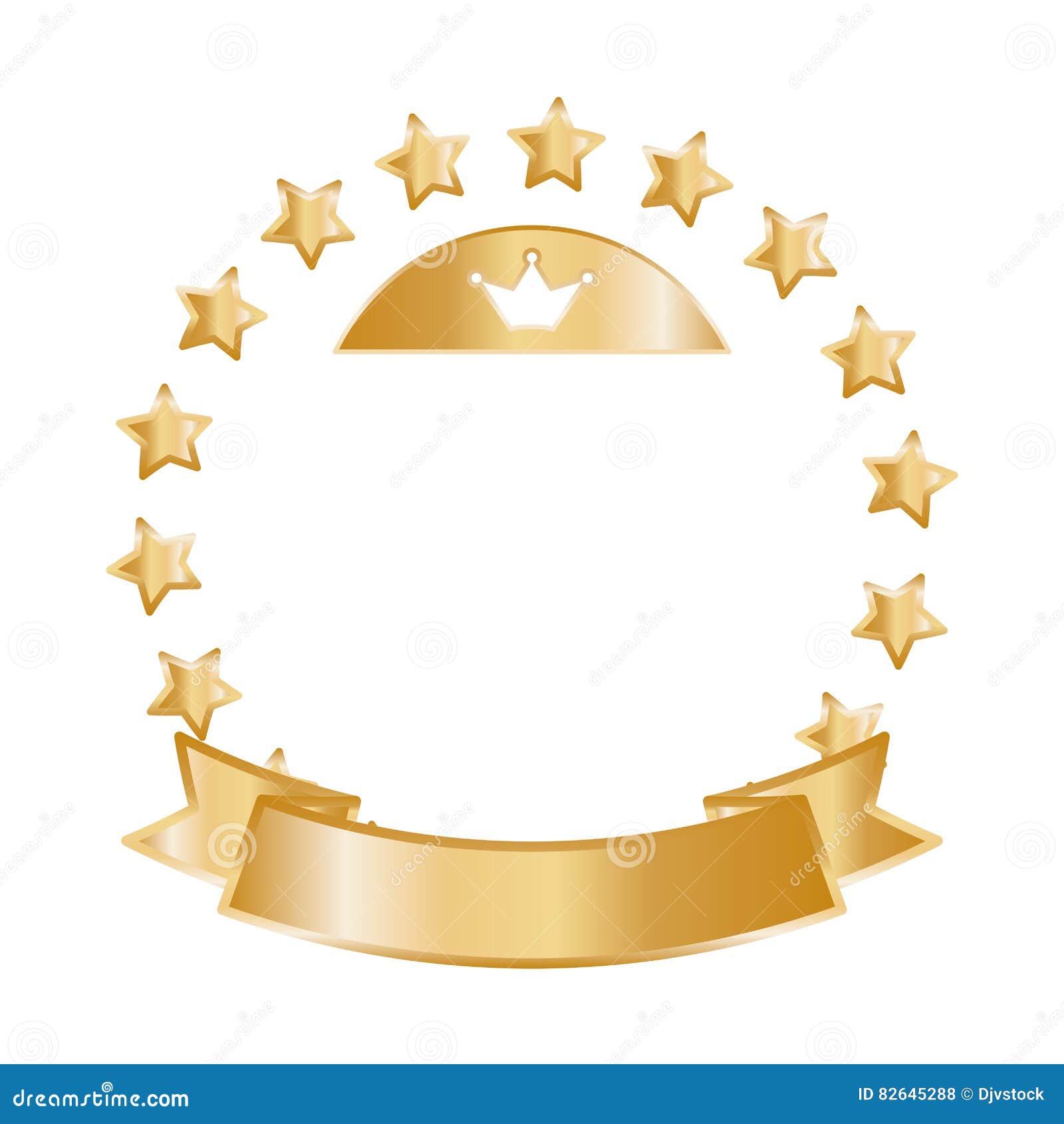 Estrellas De Oro En Círculo Stock de ilustración - Ilustración de arte ...