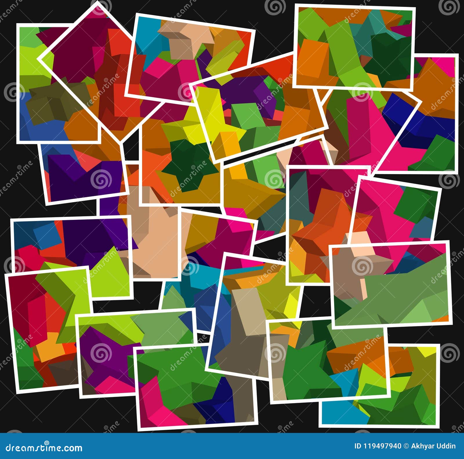 Estrellas del collage stock de ilustración. Ilustración de hecho ...