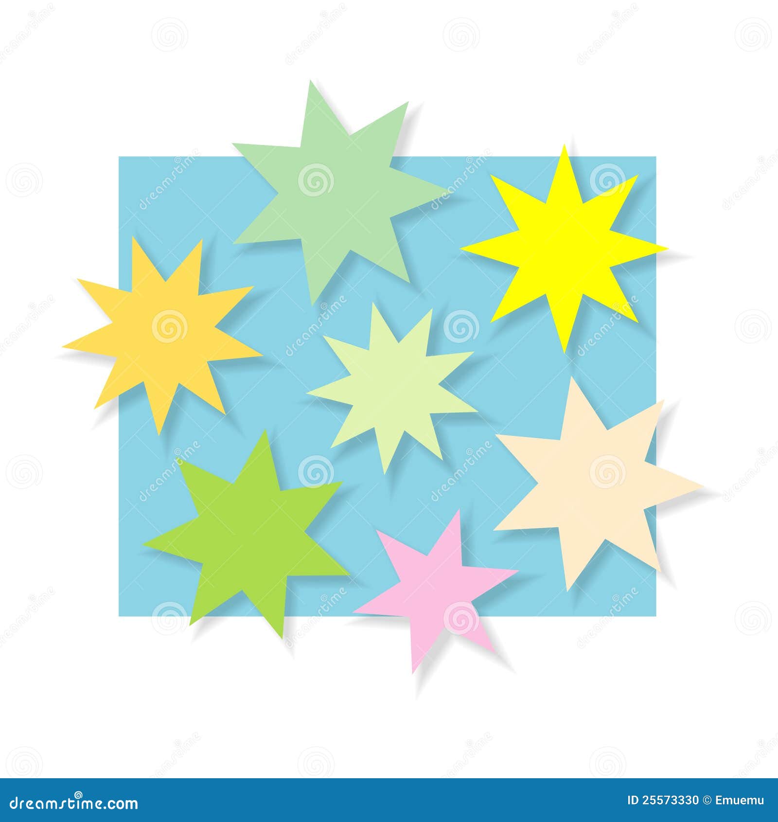 Estrellas del color ilustración del vector. Ilustración de cielo - 25573330