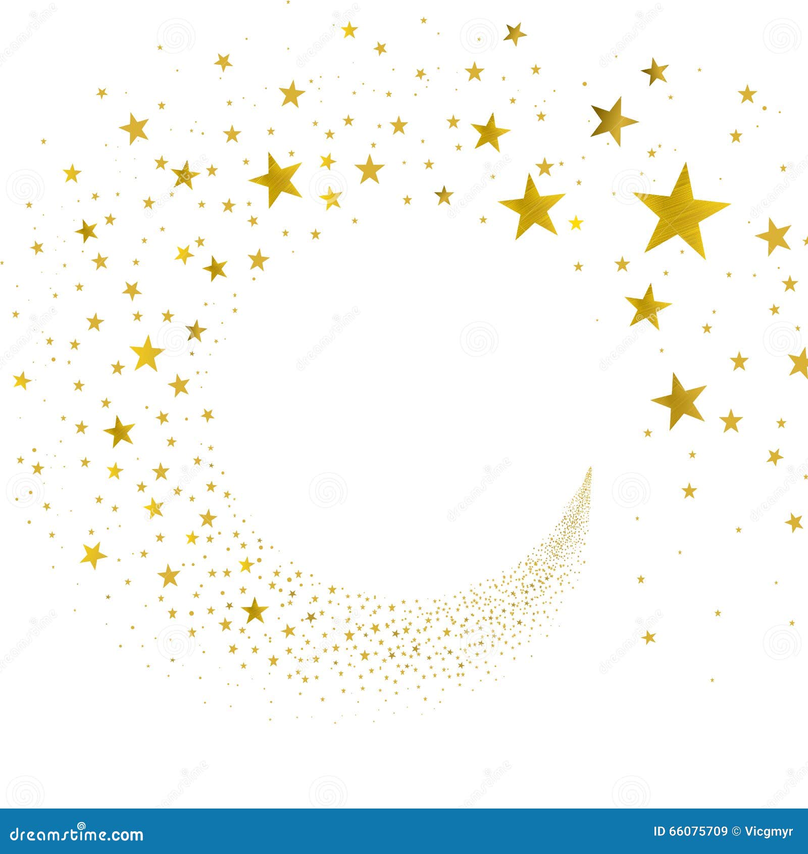 Estrellas Del Oro De La Corriente Ilustración del Vector - Ilustración ...