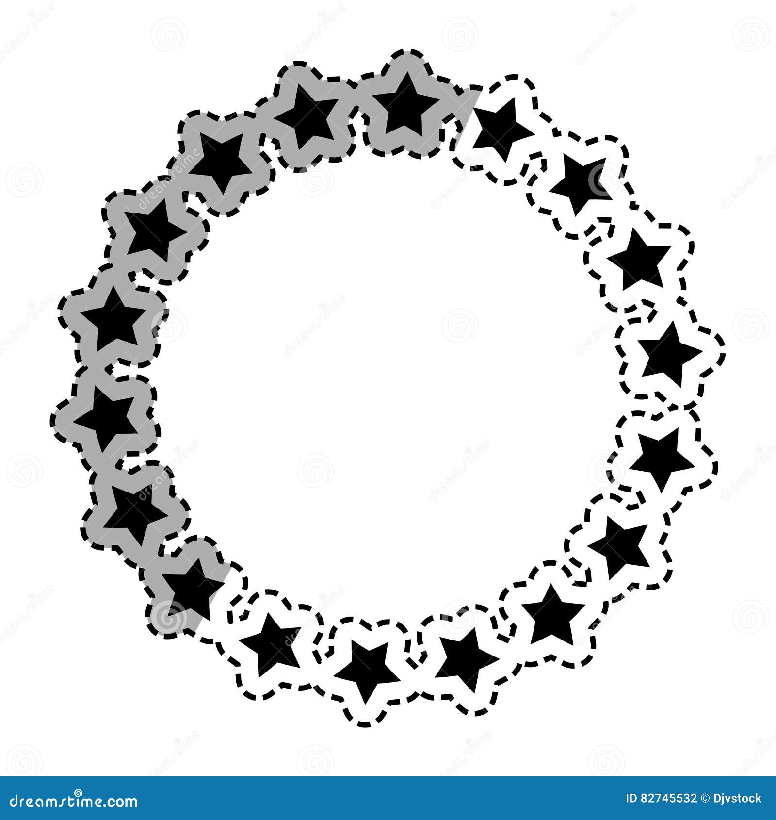 Estrellas en círculo stock de ilustración. Ilustración de forma - 82745532