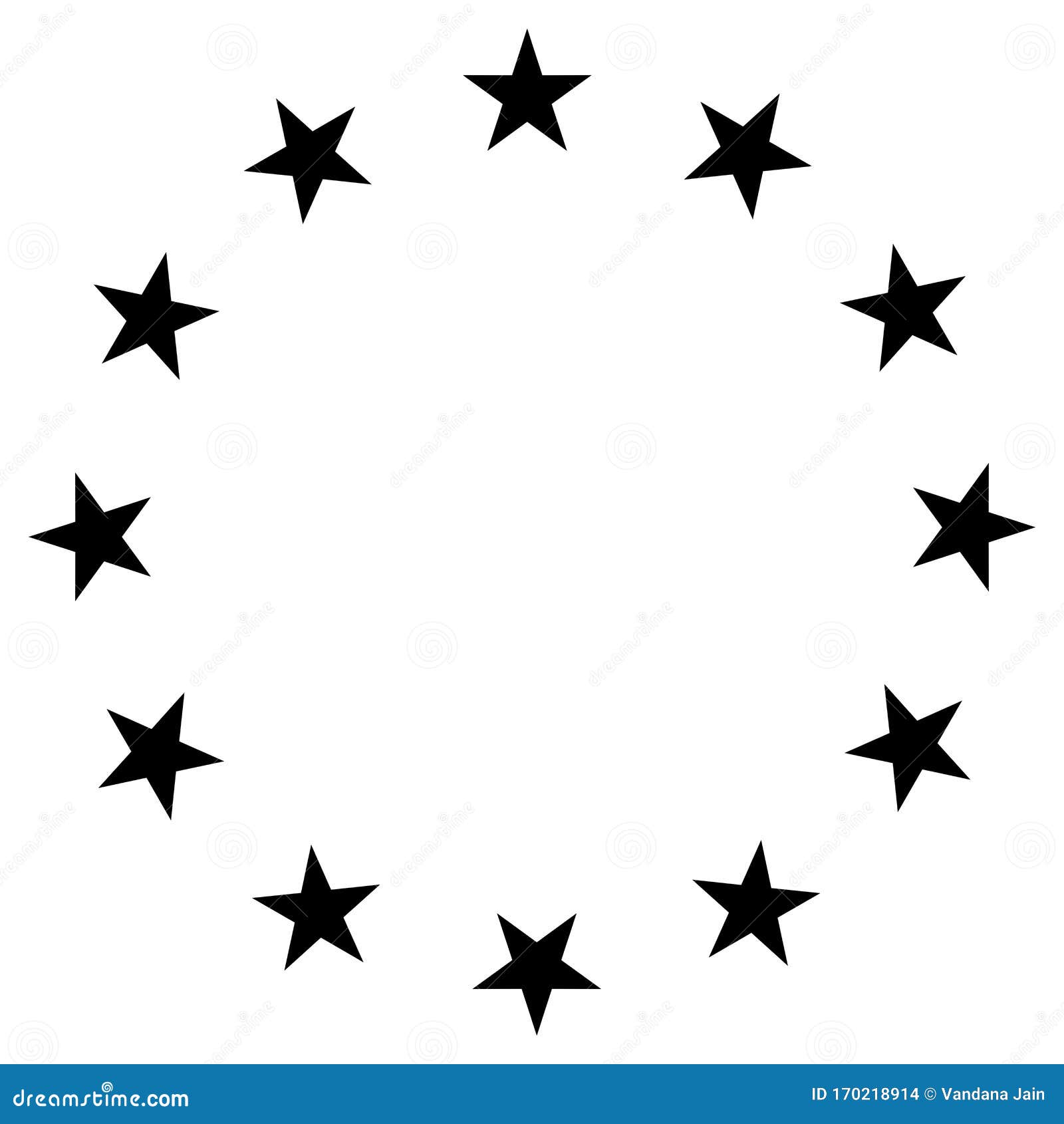 Estrellas Estrellas En Círculo Ilustración del Vector - Ilustración de ...