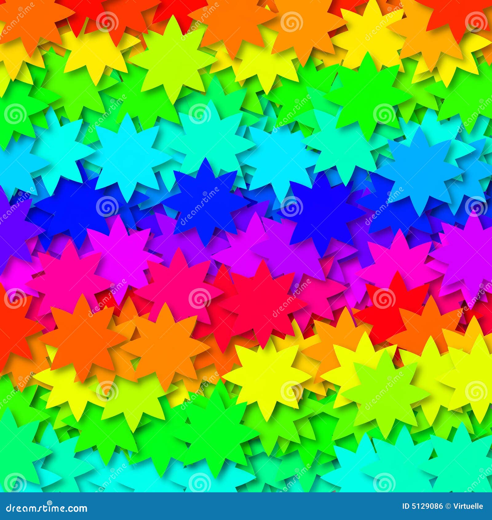 Estrellas En Colores Del Arco Iris Stock de ilustración - Ilustración ...