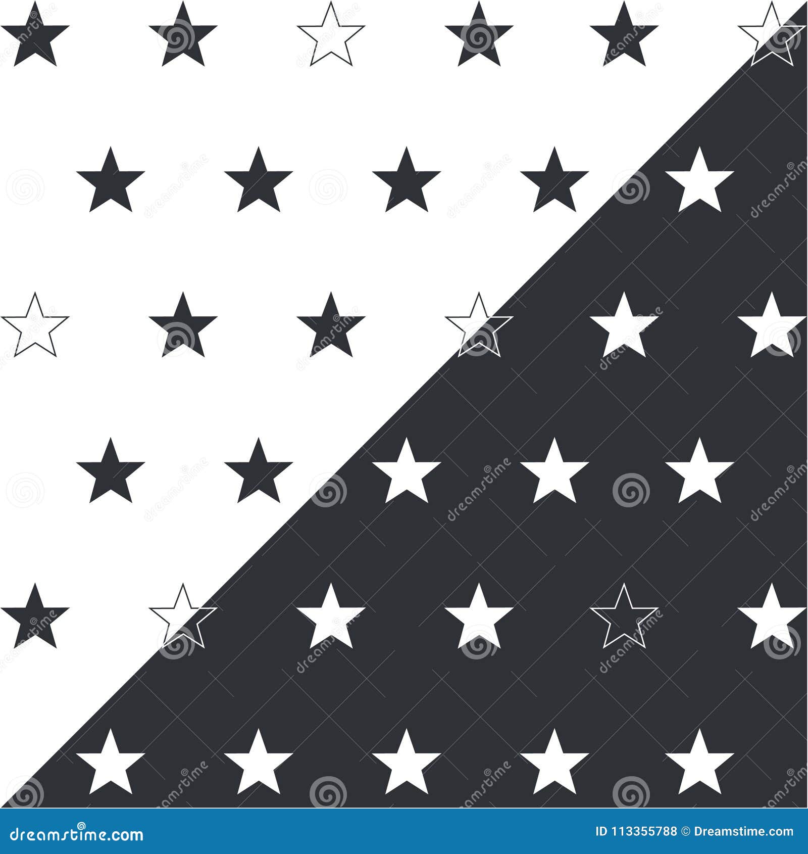 Estrellas Gris Oscuro En Un Fondo Blanco Stock de ilustración ...