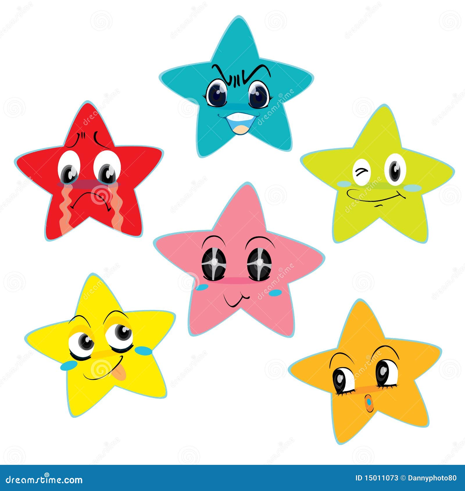 Estrellas Que Muestran Emociones Ilustración del Vector - Ilustración ...