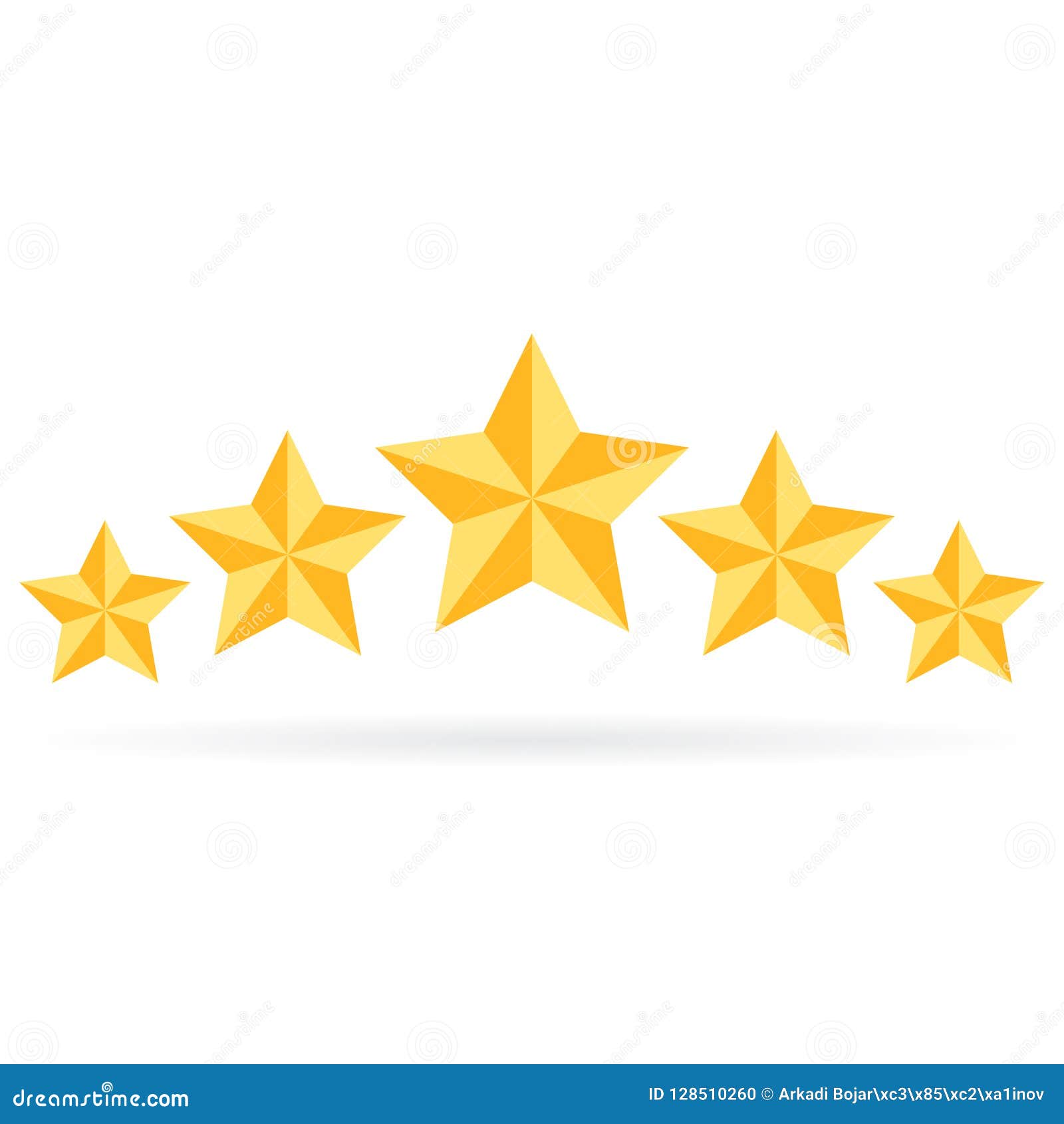 5 Estrellas Que Valoran El Icono Ilustración del Vector - Ilustración ...
