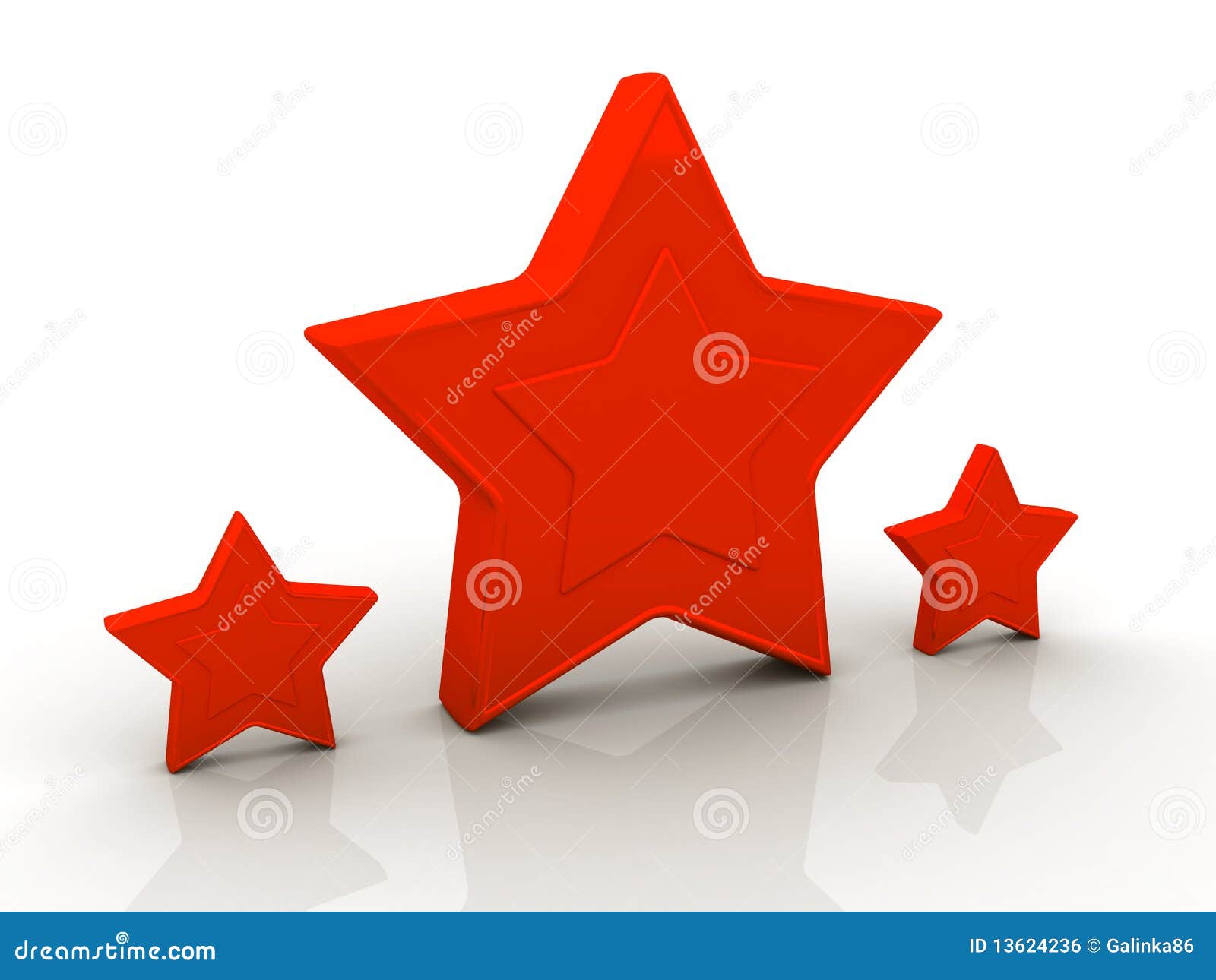 Estrellas Rojas. Aislado En Blanco. Stock de ilustración - Ilustración ...