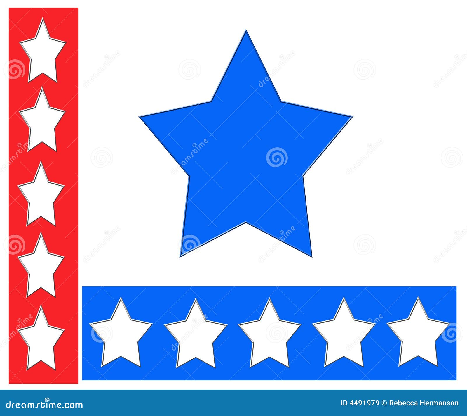 Estrellas Rojas, Blancas Y Azules Stock de ilustración - Ilustración de ...