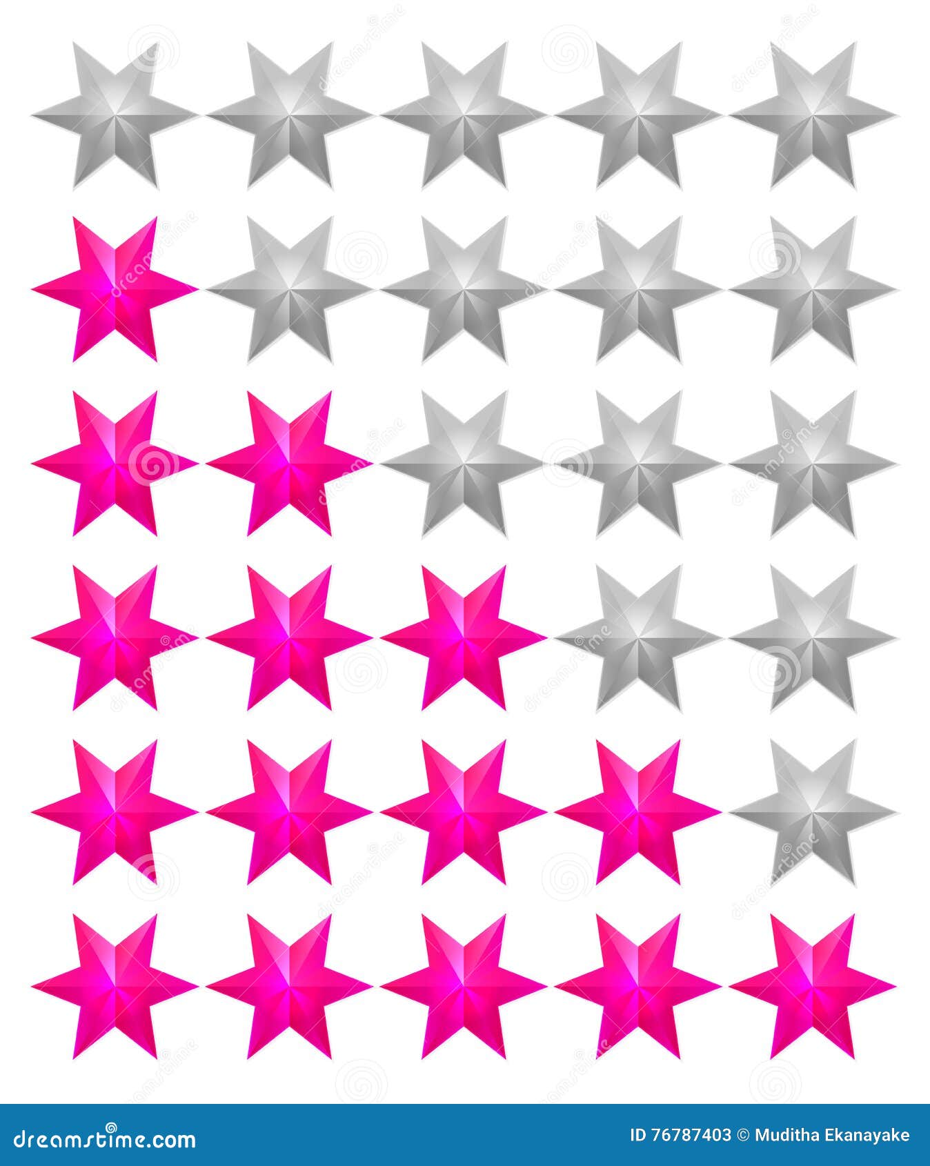 Estrellas Rosadas Del Grado Ilustración del Vector - Ilustración de ...