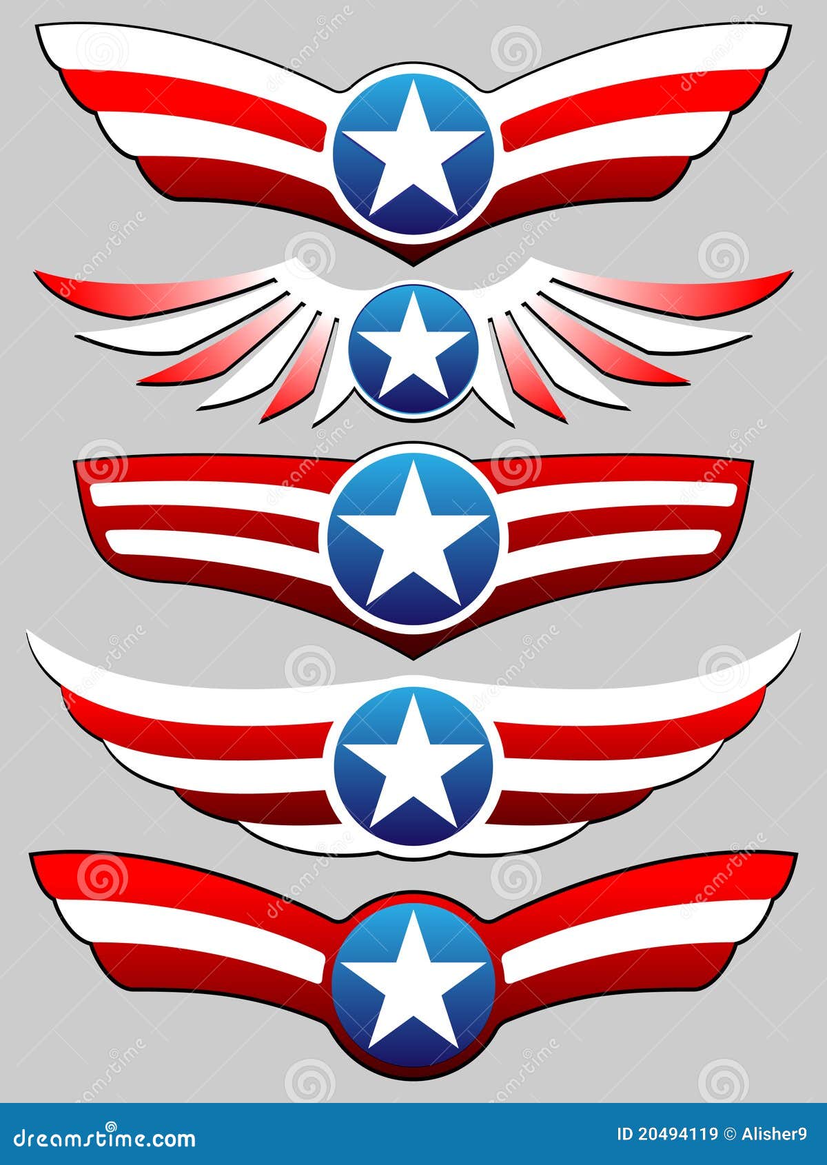 Estrellas y rayas fijadas ilustración del vector. Ilustración de ...