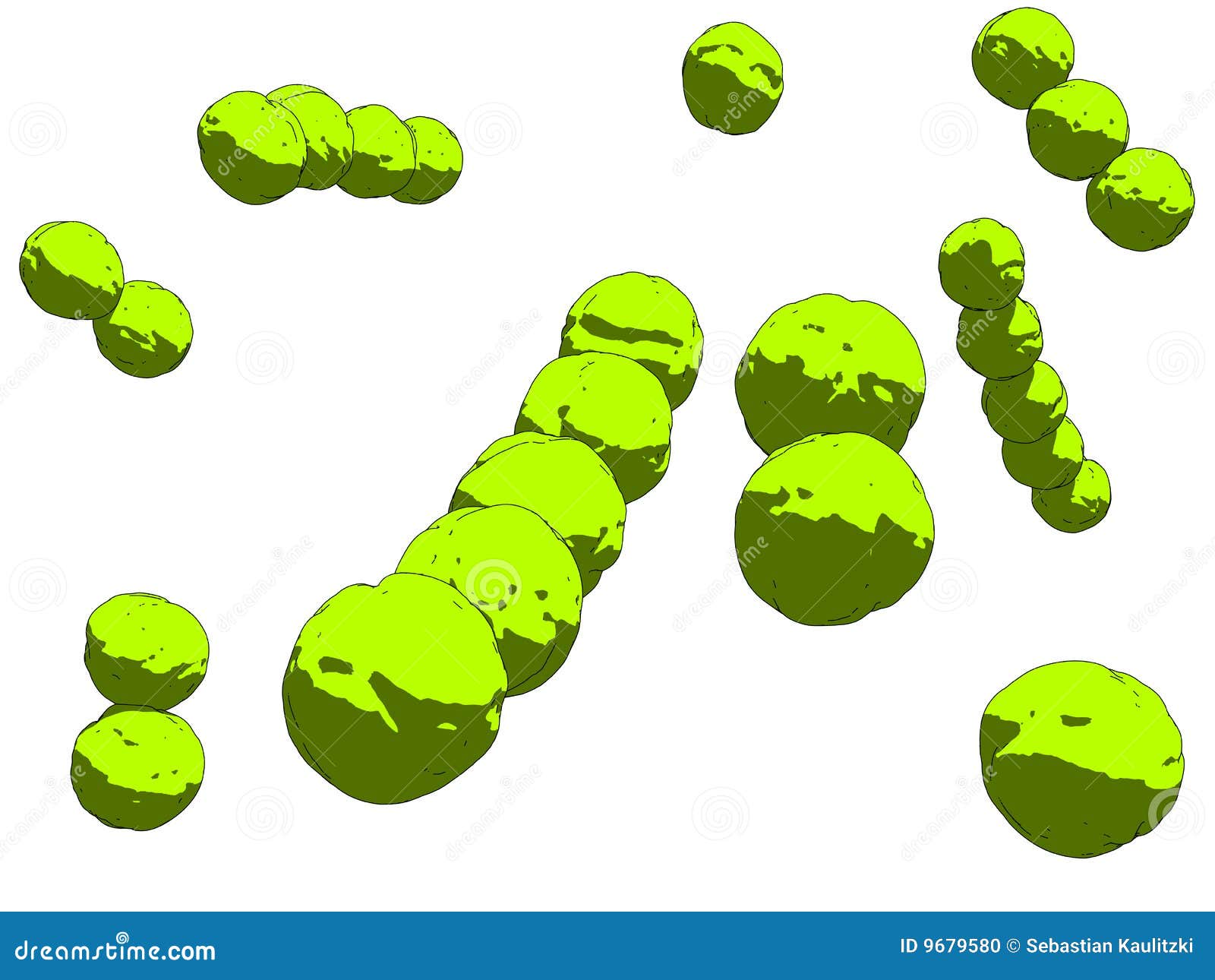 Estreptococo ilustración del vector. Ilustración de microscopio - 9679580