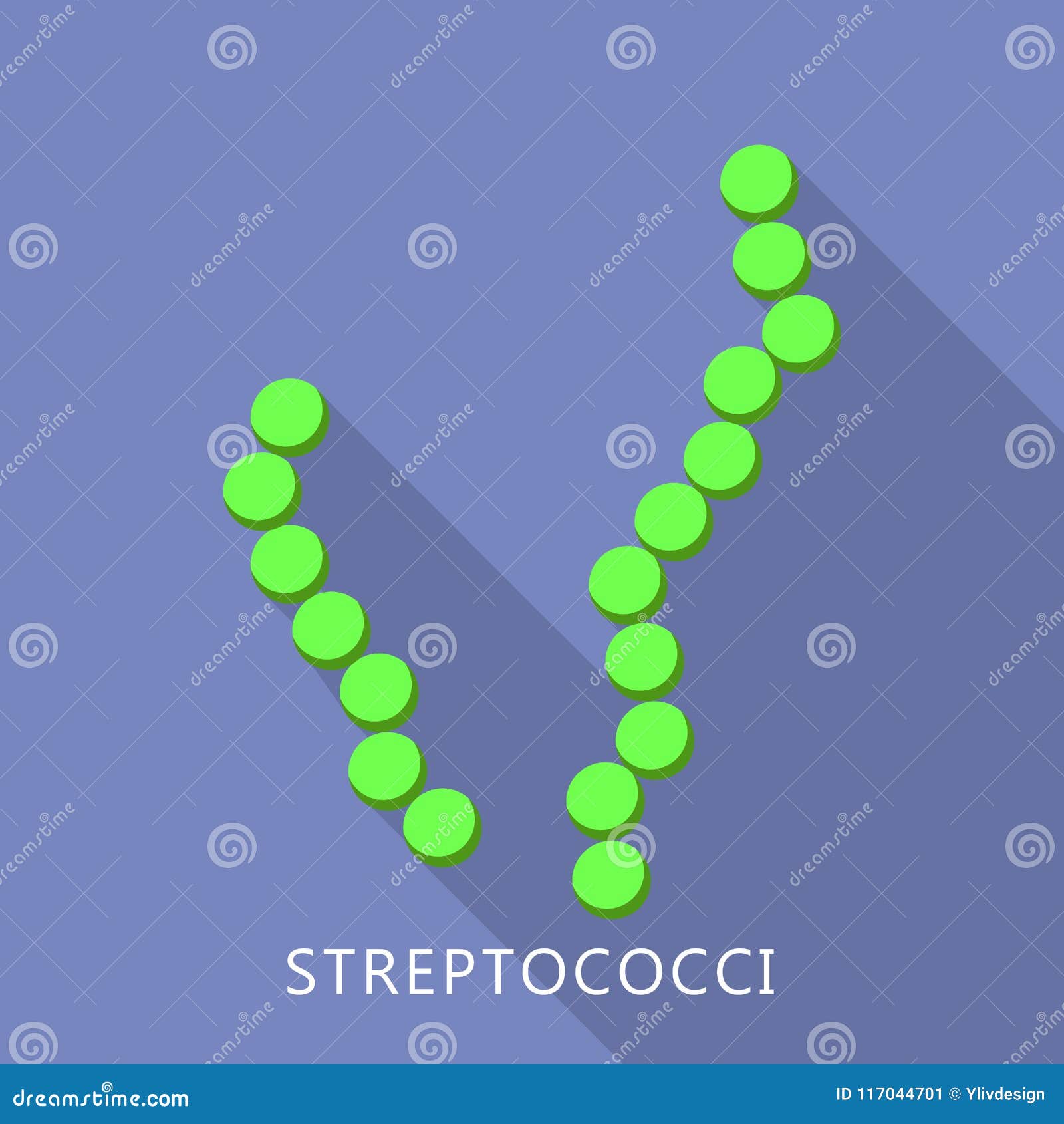 Estreptococos Icono, Estilo Plano Ilustración del Vector - Ilustración ...