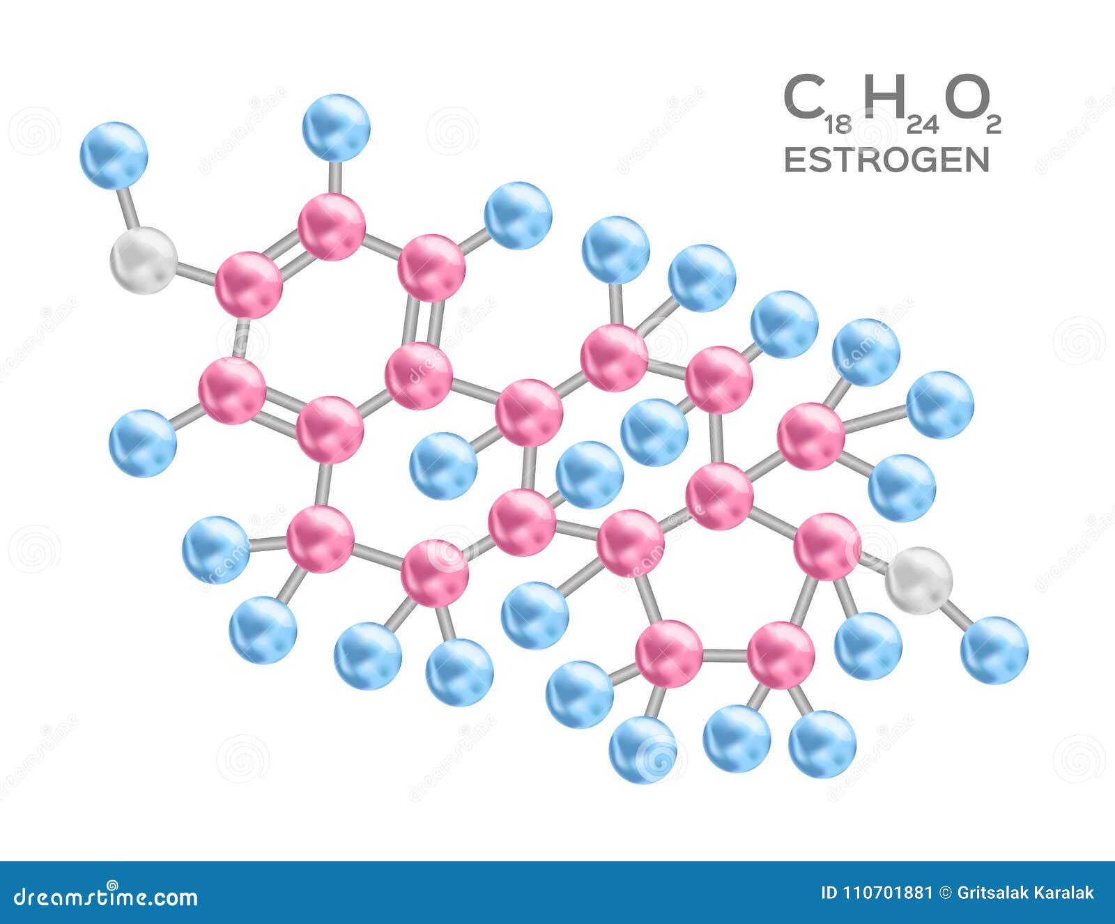 Estrogen structure stock vector. Illustration of estradiol - 110701881