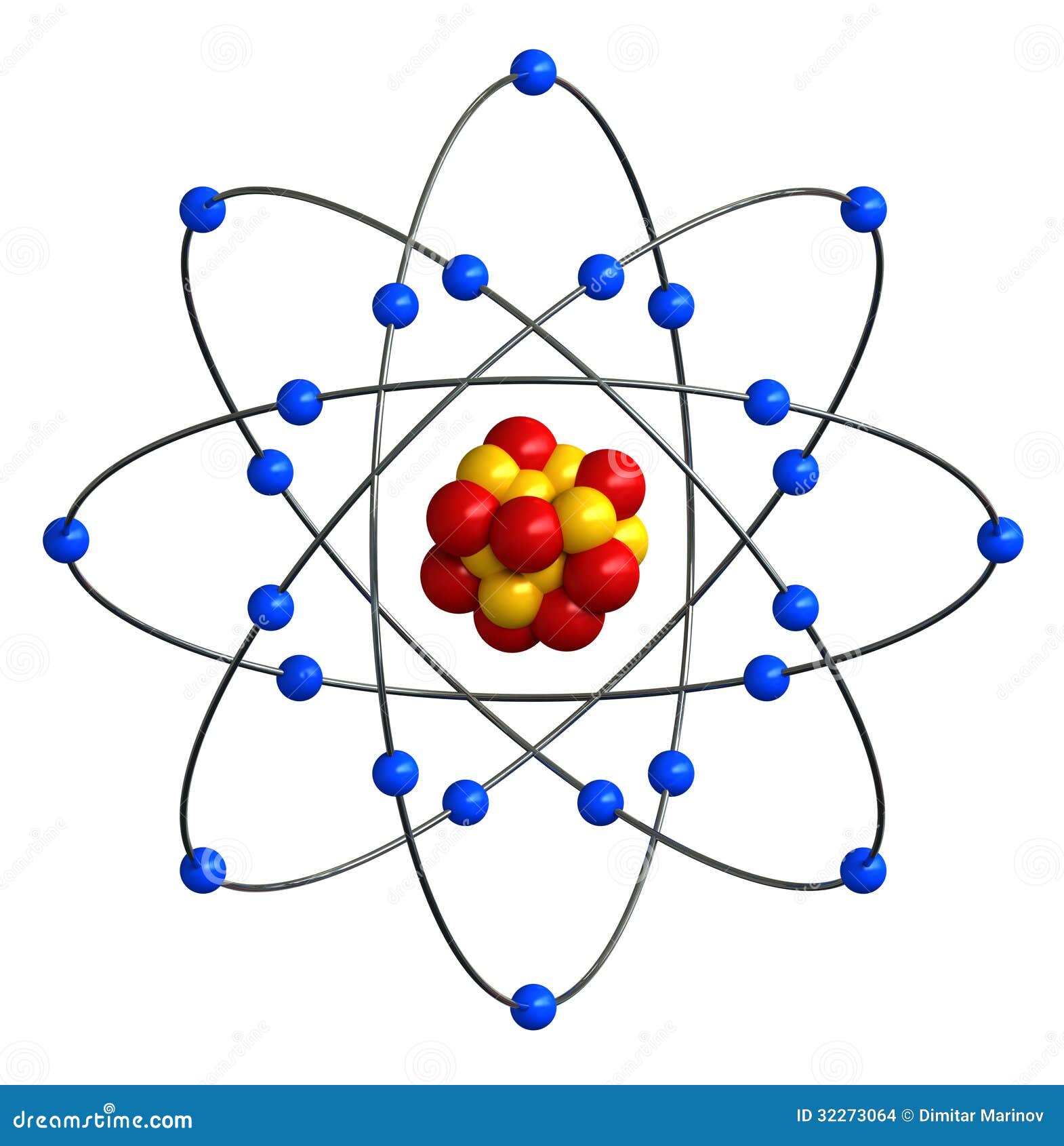 Estructura atómica stock de ilustración. Ilustración de iones - 32273064