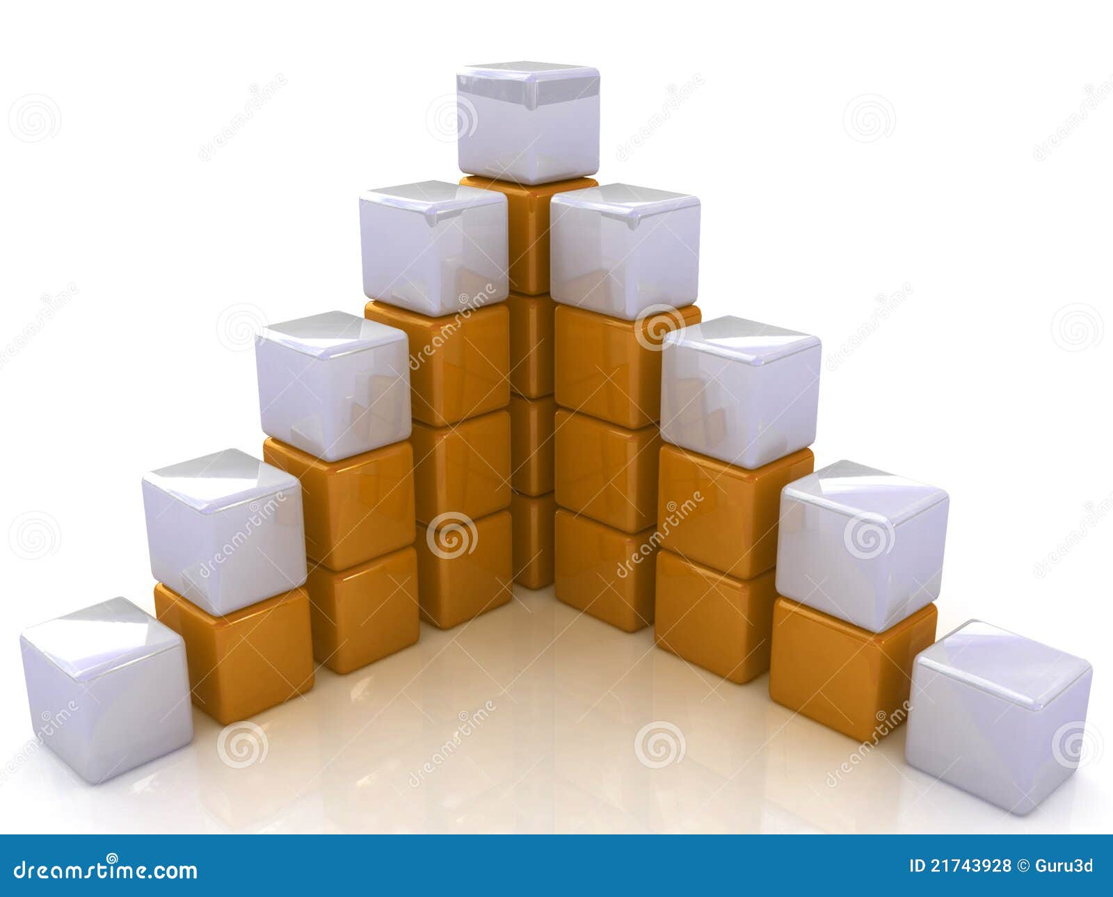 Estructura Cúbica Del Diagrama Stock de ilustración - Ilustración de ...