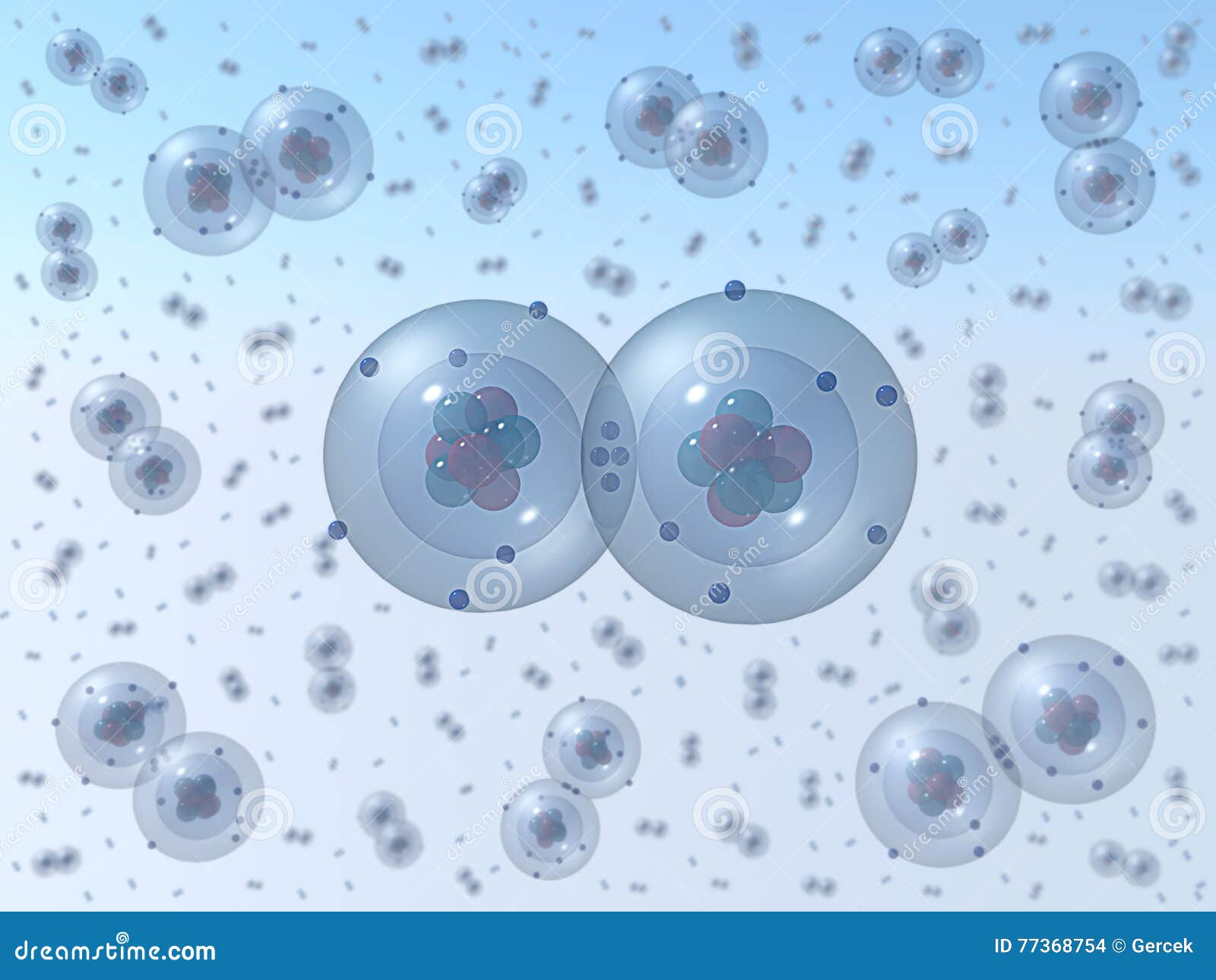 Estructura De La Molécula Del Oxígeno Stock de ilustración ...