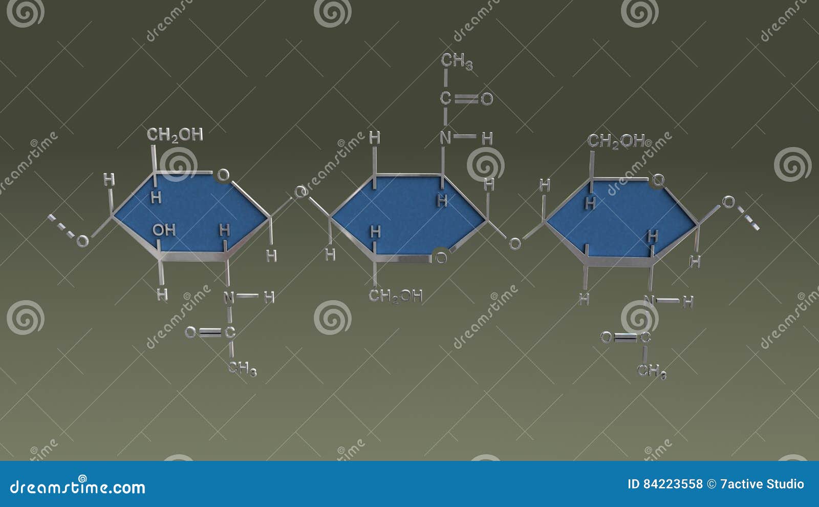 Estructura de la quitina stock de ilustración. Ilustración de aislado ...