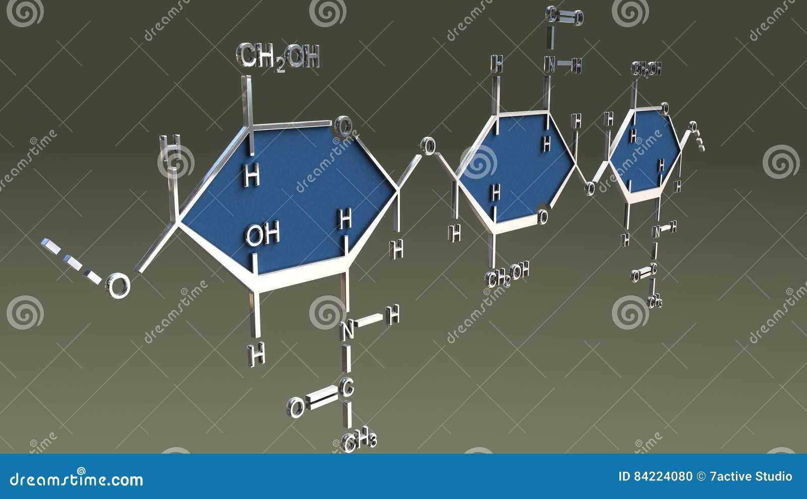 Estructura de la quitina stock de ilustración. Ilustración de ...