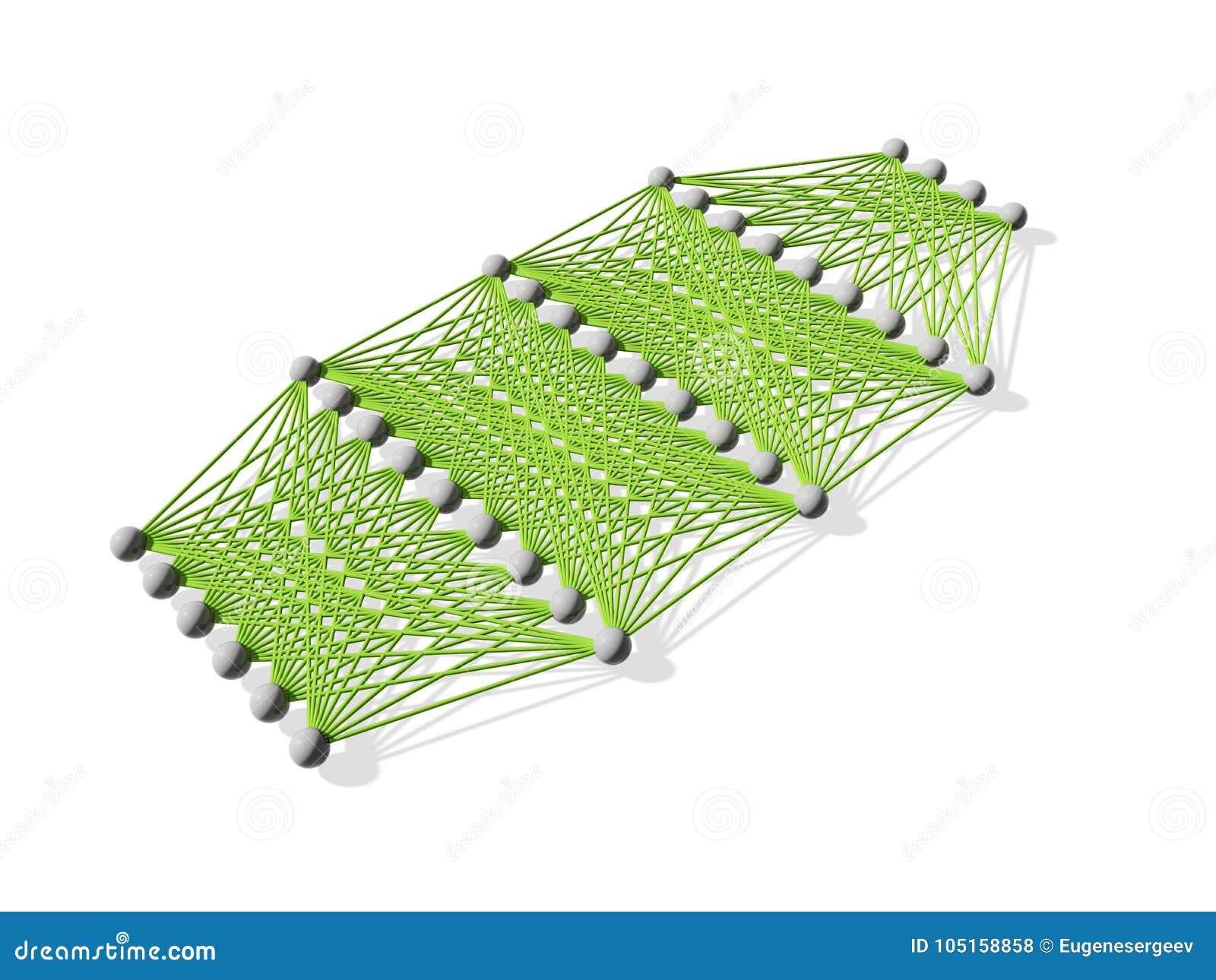 Estructura De Red Neuronal Artificial Profunda Stock de ilustración ...