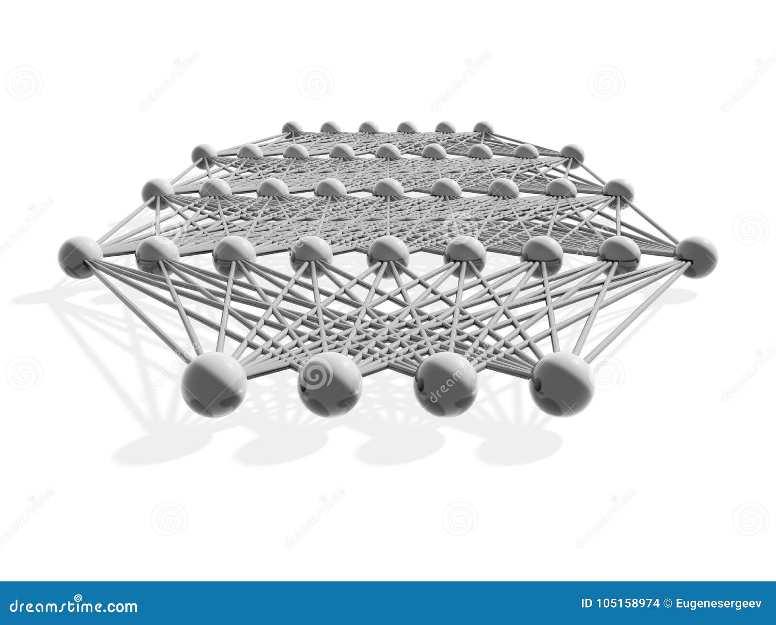 Estructura De Red Neuronal Profunda Artificial, Gris Stock de ...