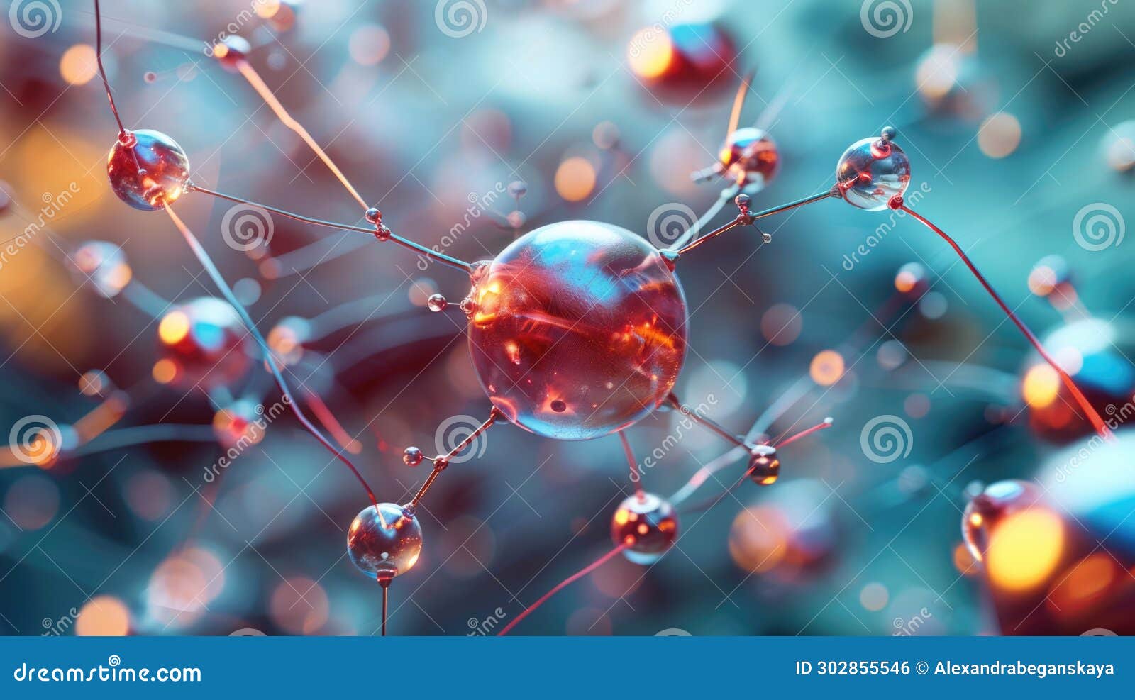 Estructura Del Modelo De Adn Molecular De La Ciencia Stock de ...