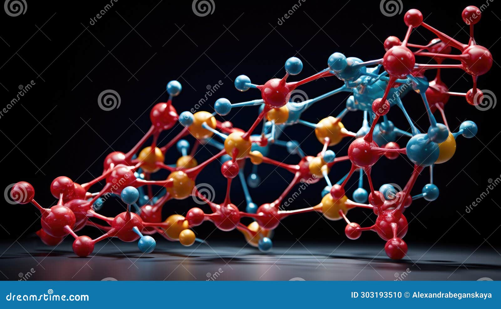 Estructura Del Modelo De Adn Molecular De La Ciencia Stock de ...